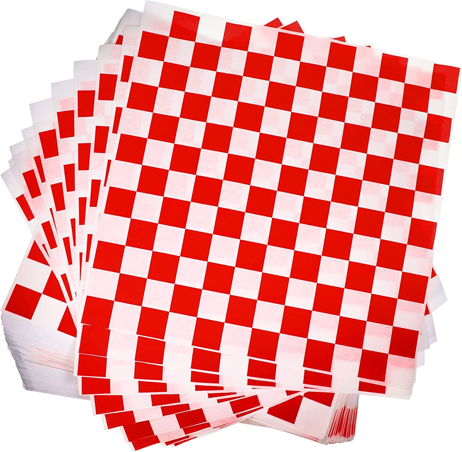 600 Pcs Sandwich Wrapping Paper Sheet 15x15 Checkered Food Wax Sheets ...