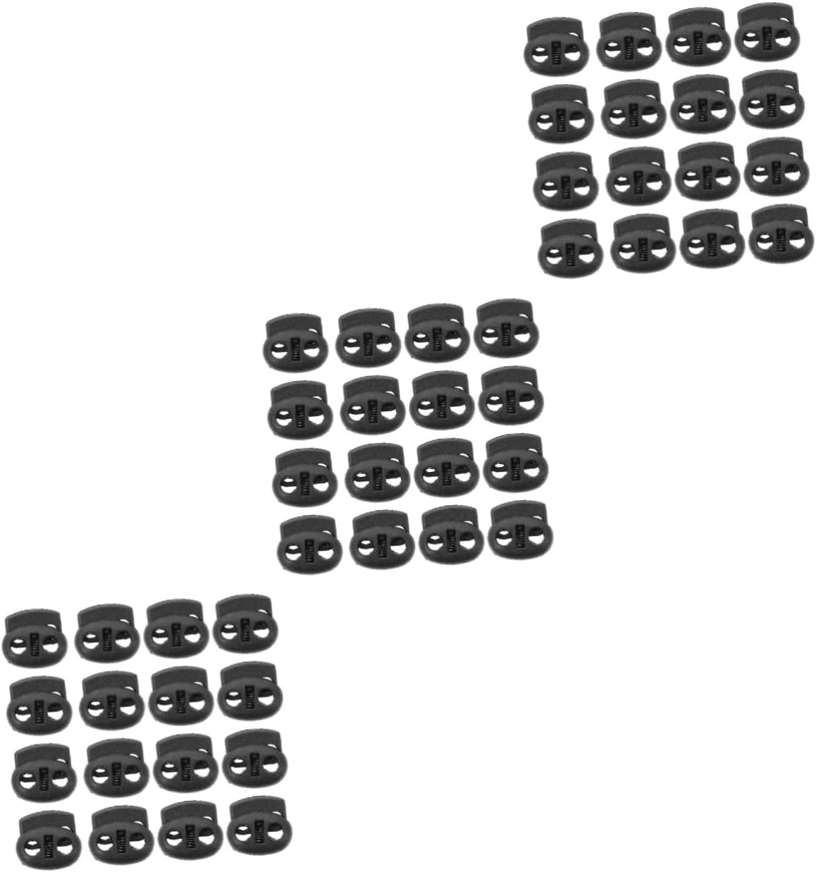 600 Pcs Spring Buckle Drawstring Buckle Double Hole Spring Ends Plastic ...