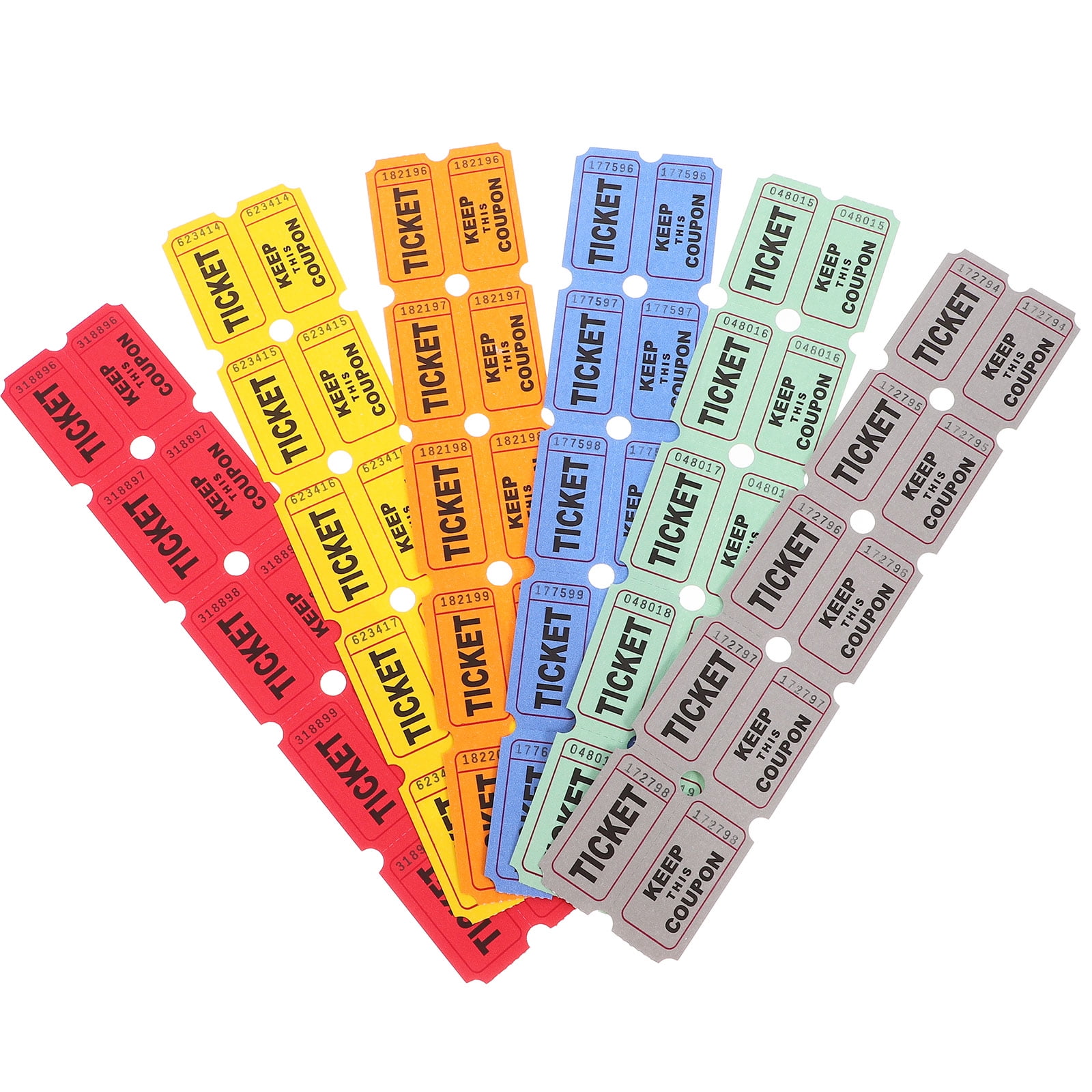 600 Pcs Tickets for Parties Concerts and Auctions Raffle Ticket Sheets ...