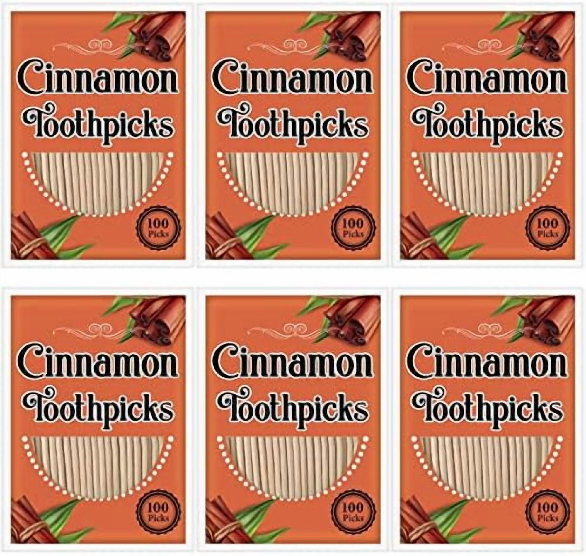 600 Pcs Toothpick Cinnamon Wood Flavored Cinnamon Toothpicks Bulk for ...