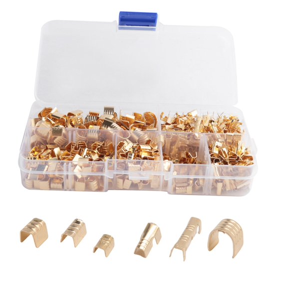 600 Pcs U Shape Copper Ring Terminals Non-Insulated Cable Wire Spade ...