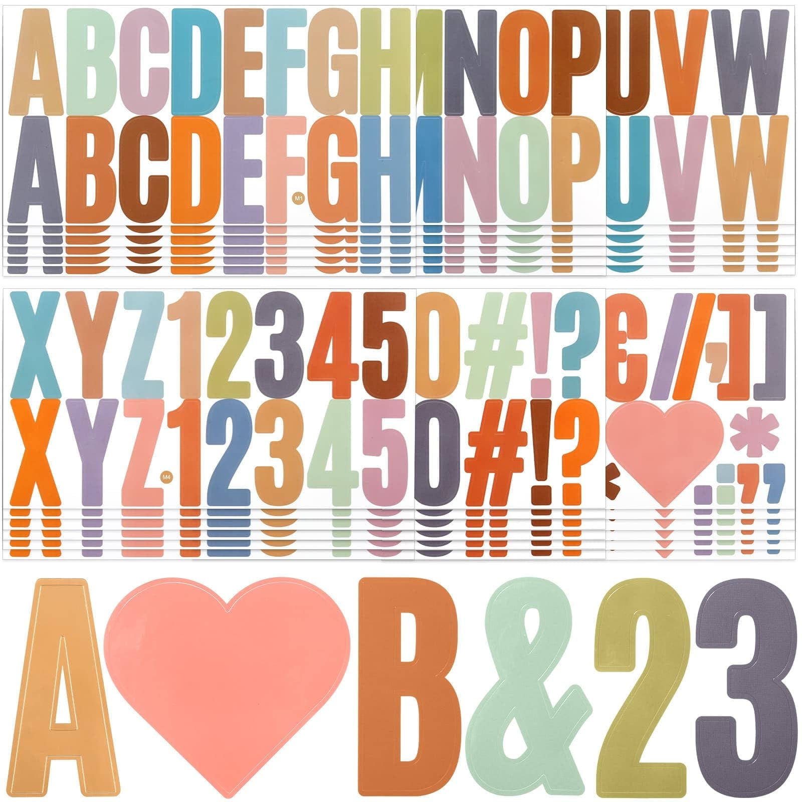 600 Pcs Vinyl Letter Stickers, 36 Sheets 2.5 Inch Self-Adhesive ...