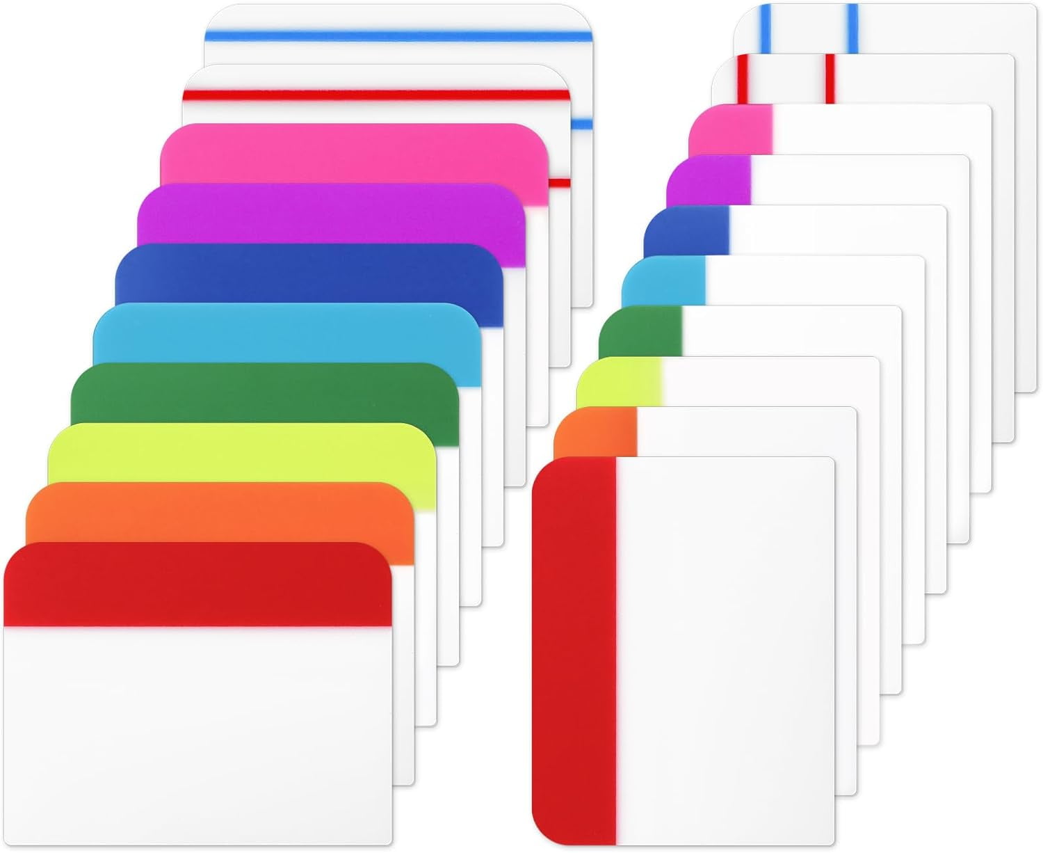 600 Pieces 2 Inch Sticky Index Tabs, Colored Page Markers ...