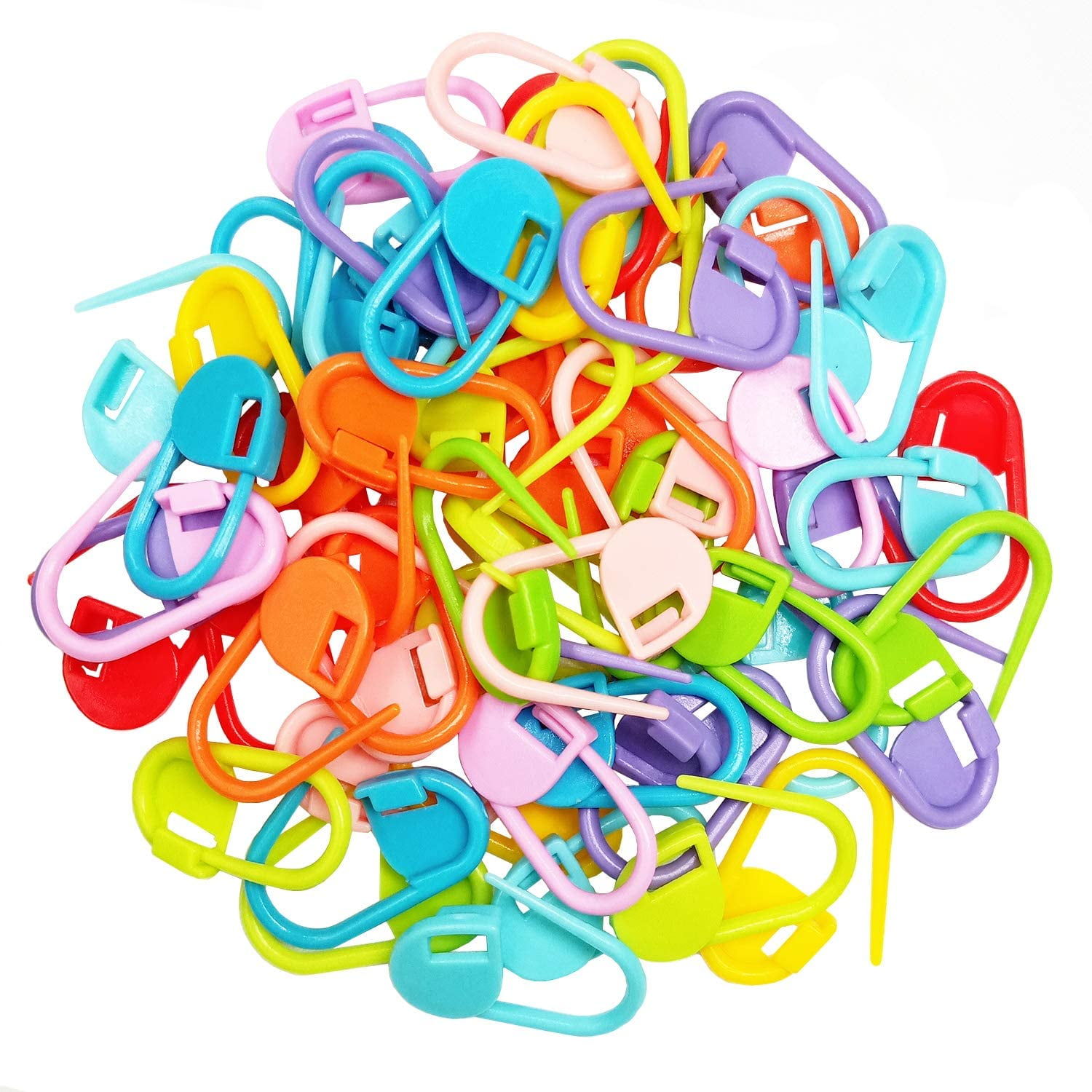 600 Pieces Colorful Plastic Safety Pins,Knitting Markers Crochet Clips ...