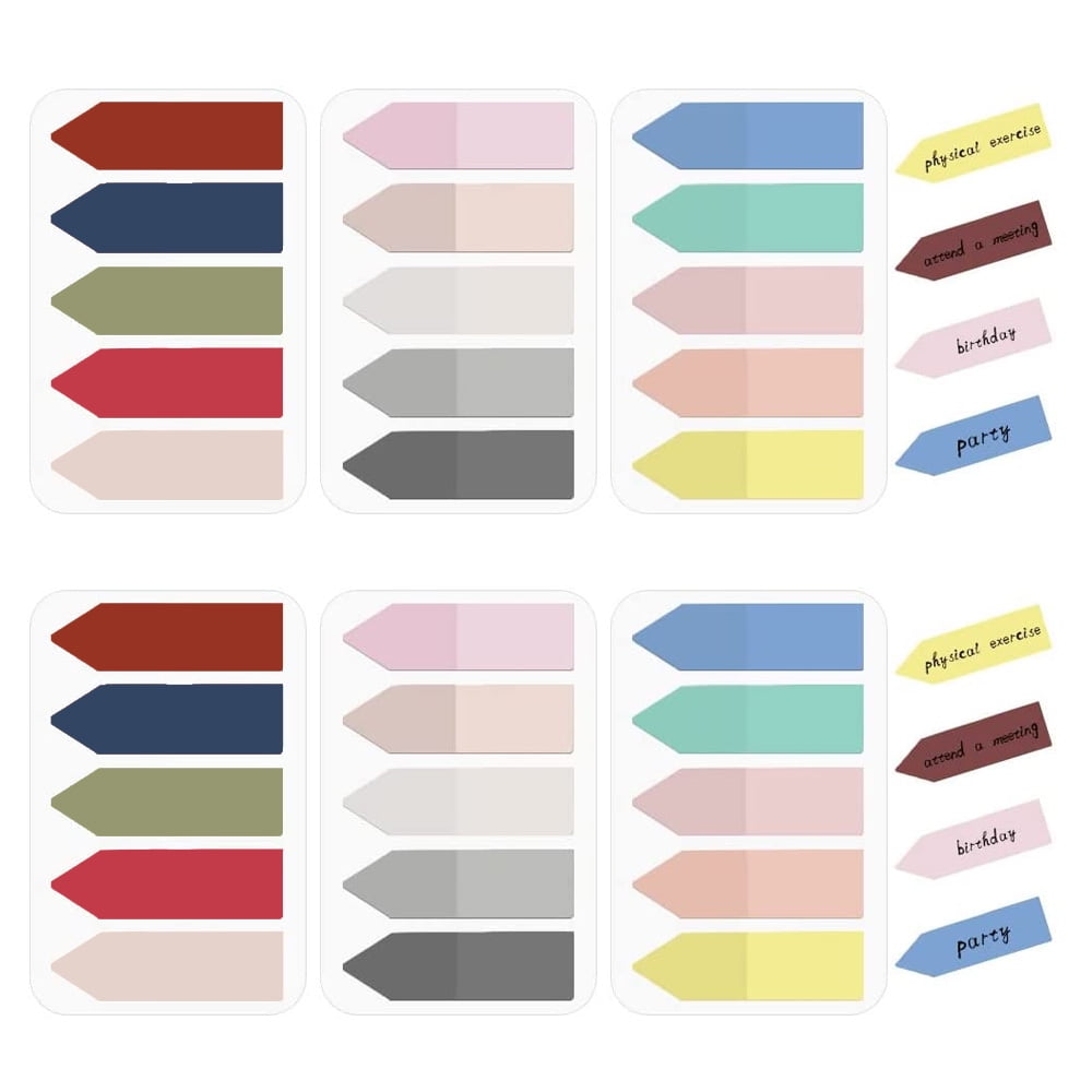 600 Pieces Flag Tabs Colored Page Markers Sticky Index Tabs Page Flags ...