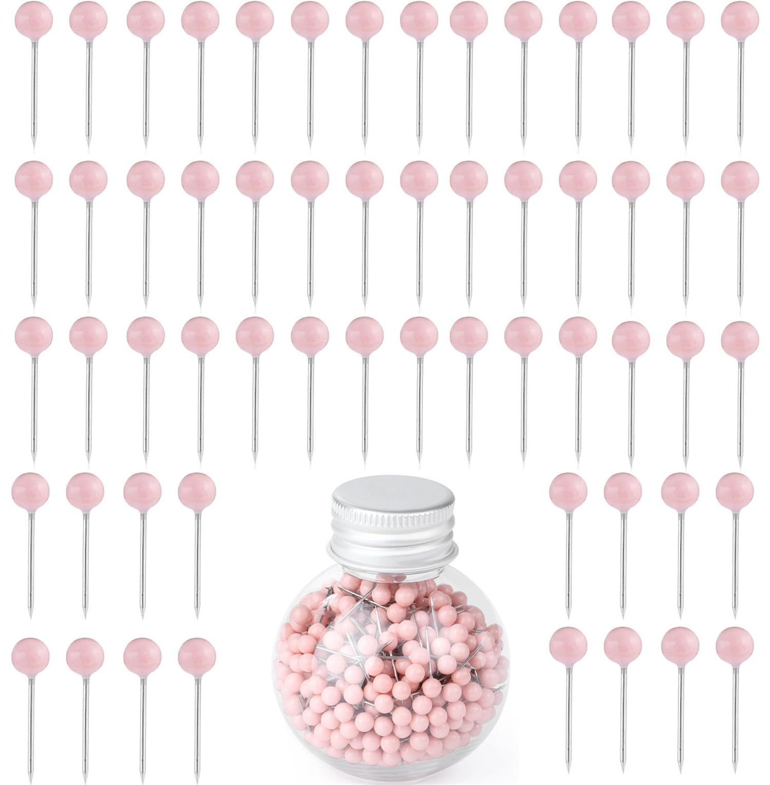 600 Pieces Map Pins,Happon Round Head Push Pins for Cork Board, Drawing ...