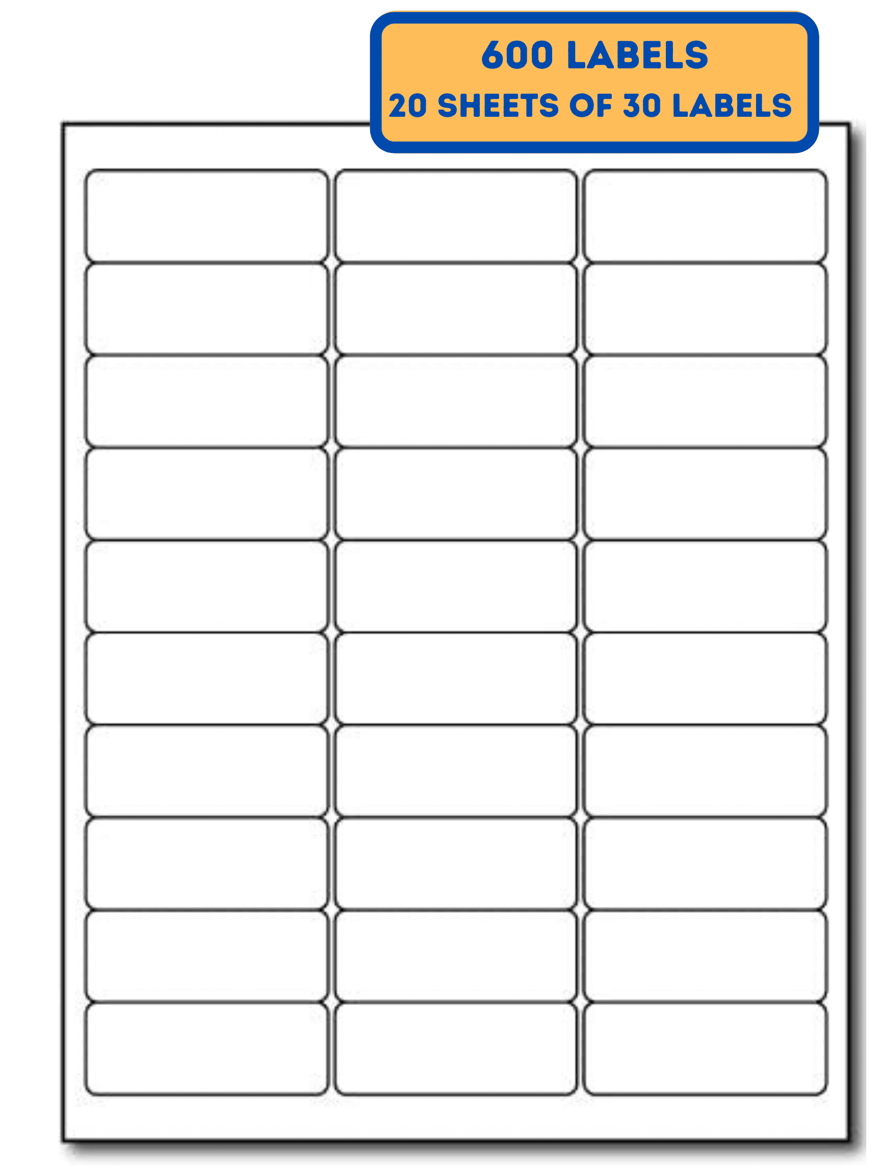 600 Product Sticker Labels 30 Per Page Compatible with Any Laser or ...