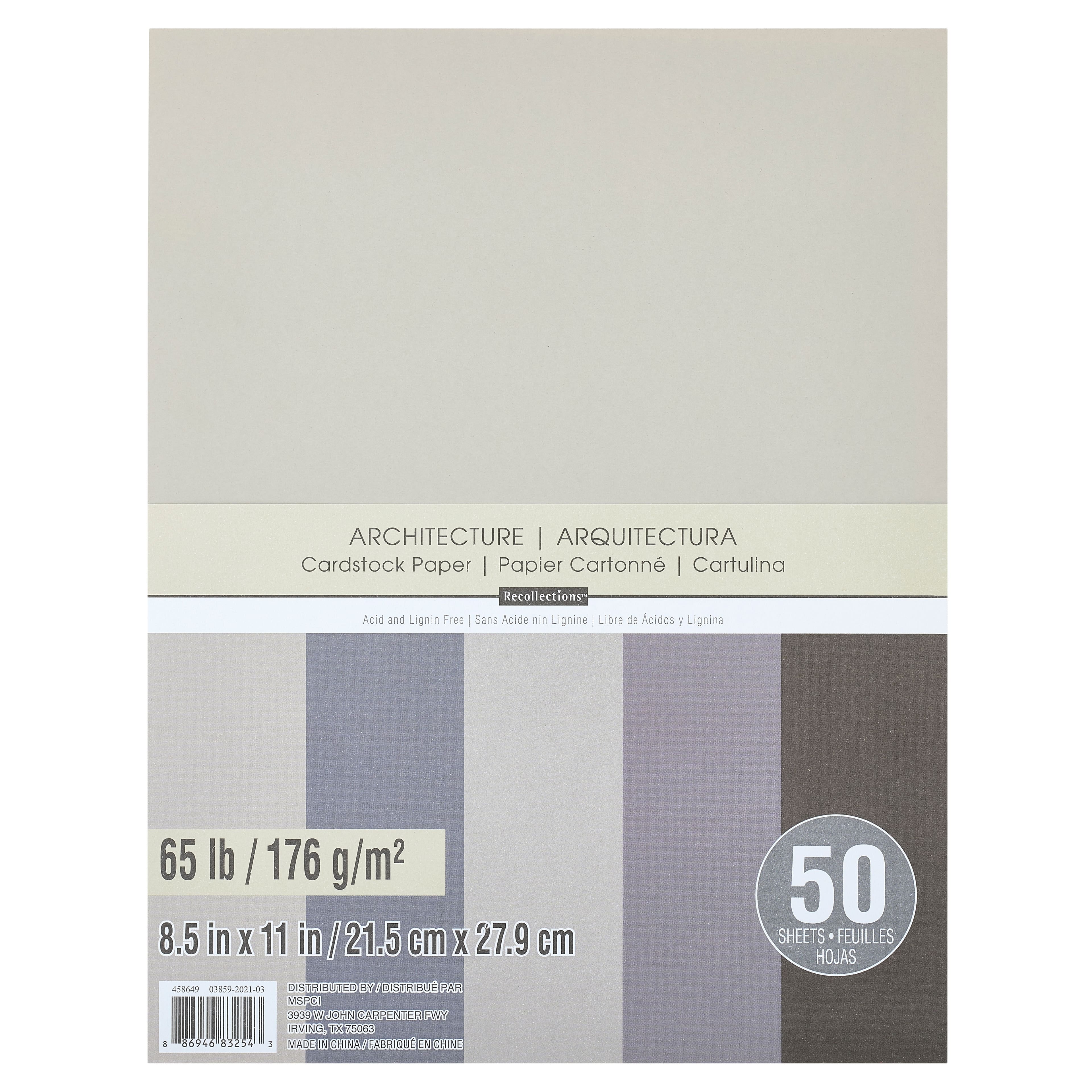 600 Sheets ‎Architecture 8.5" x 11" Cardstock Paper by Recollections ...
