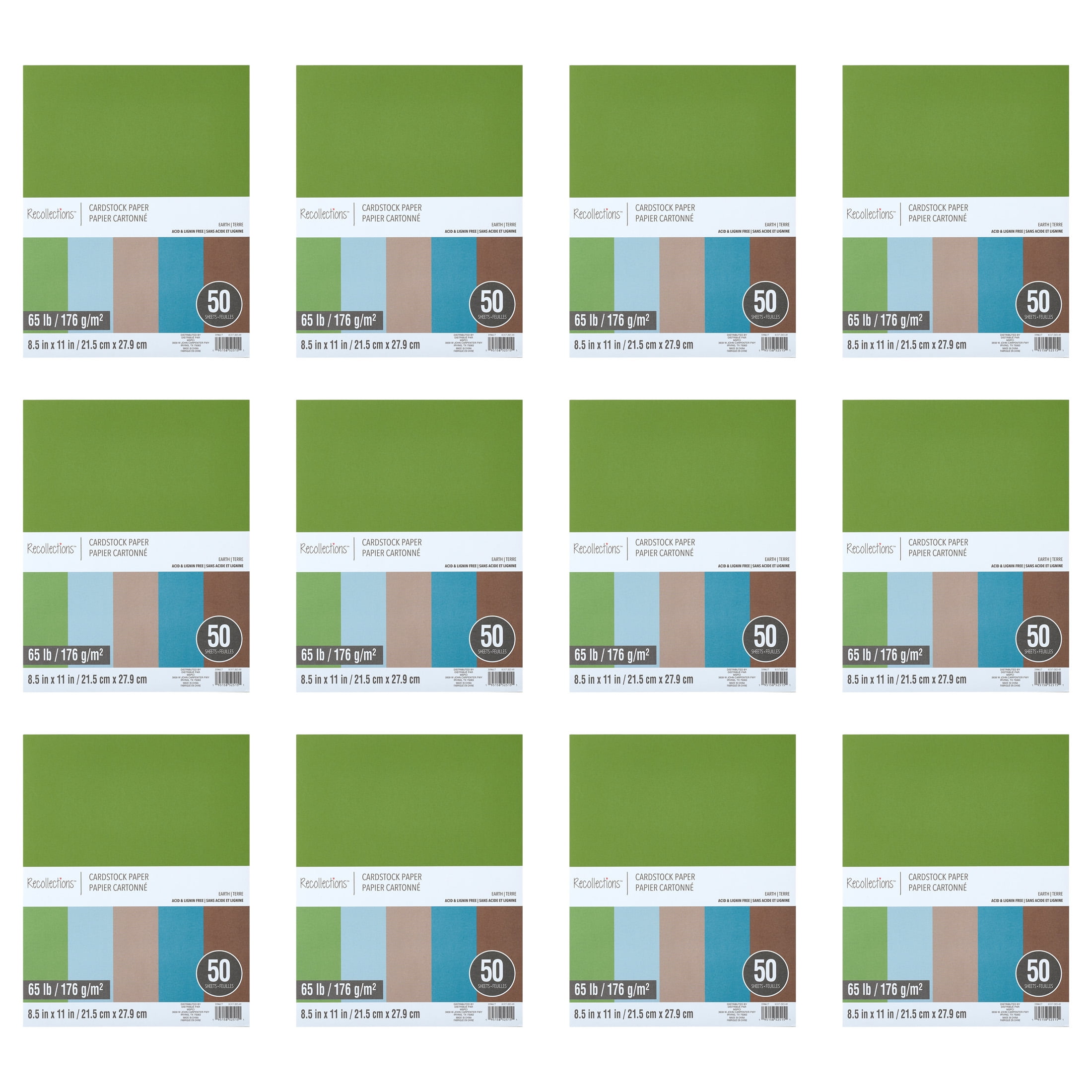 Recollections 600 Sheets Earth 8.5" x 11" Cardstock Paper - Acid and ...