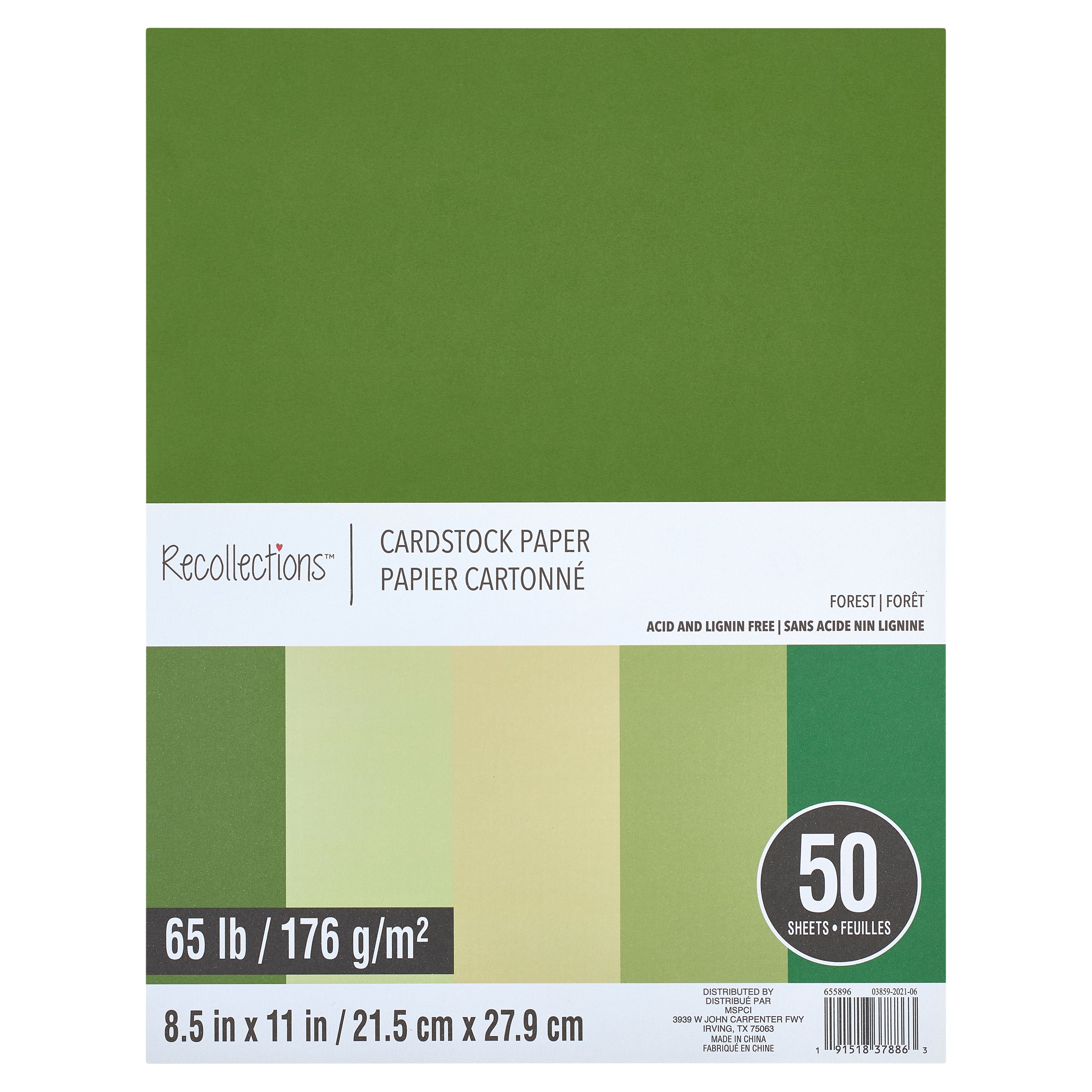 600 Sheets Forest 8.5" x 11" Cardstock Paper Pad by Recollections ...