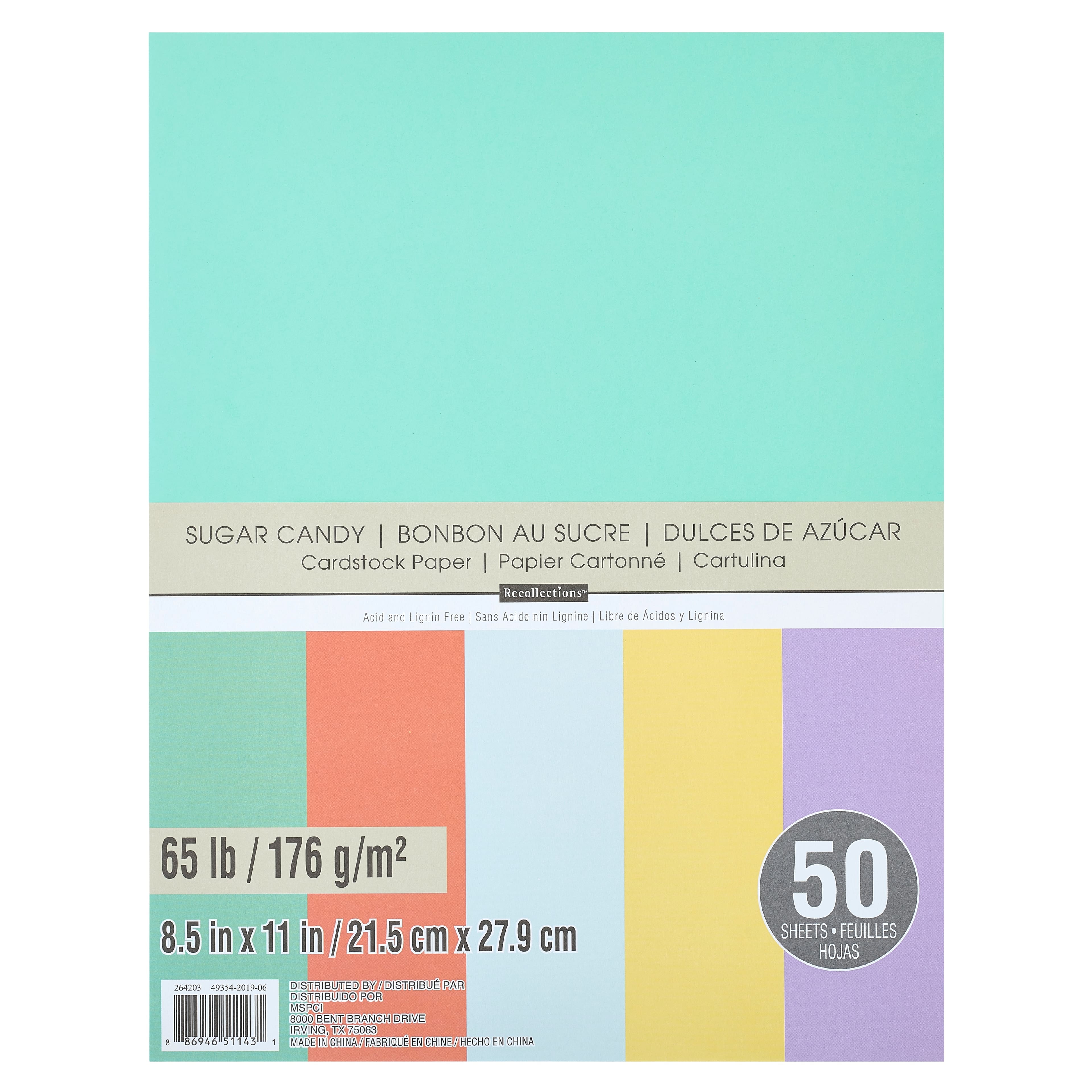 600 Sheets Sugar Candy 8.5" x 11" Cardstock Paper by Recollections ...