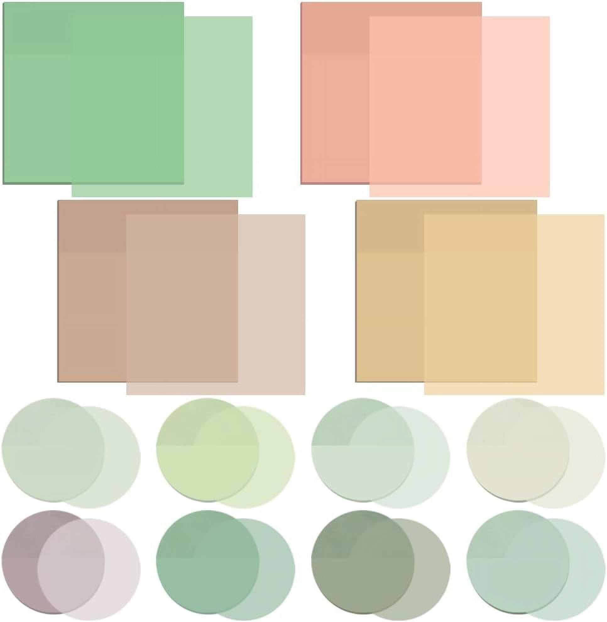 600 Sheets Transparent Sticky Notes, findTop Morandi Cute Clear Sticky ...