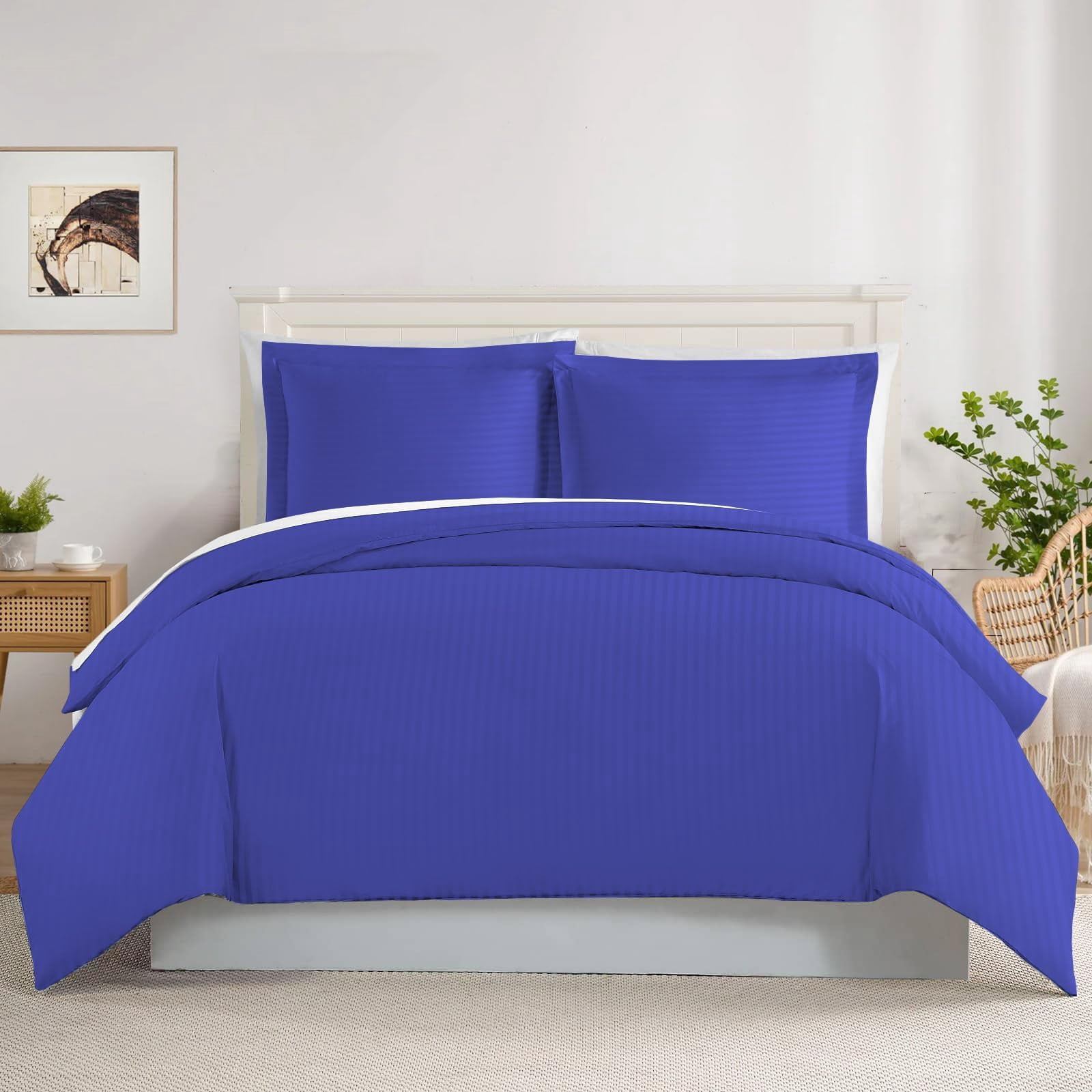 600-TC 3-PCs Duvet Cover Set | Corner Ties | Silky Soft, Breathable ...