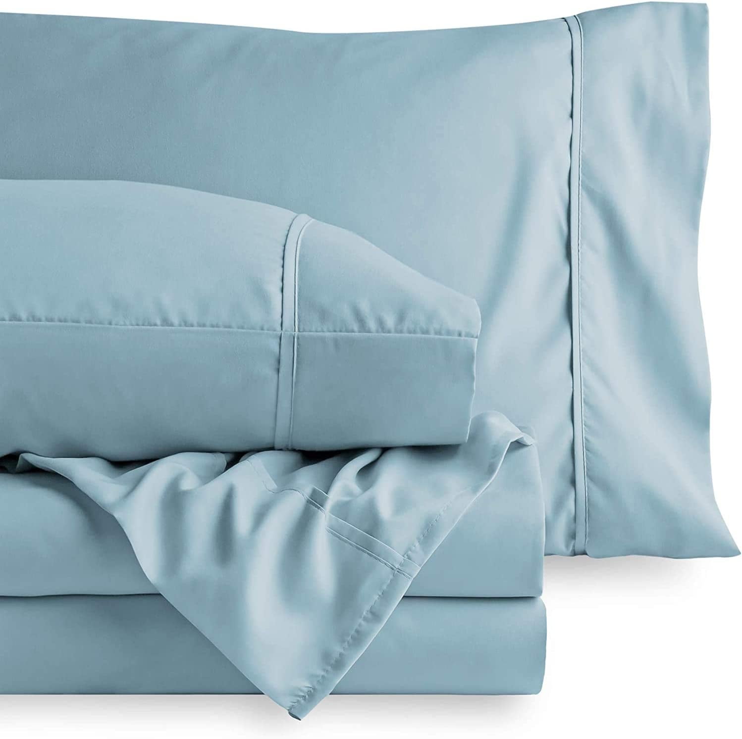 600 TC Egyptian Cotton Sheets for Full XL Size Bed - 4 Piece Sheet Set Full XL Size 16 Inch Deep ...