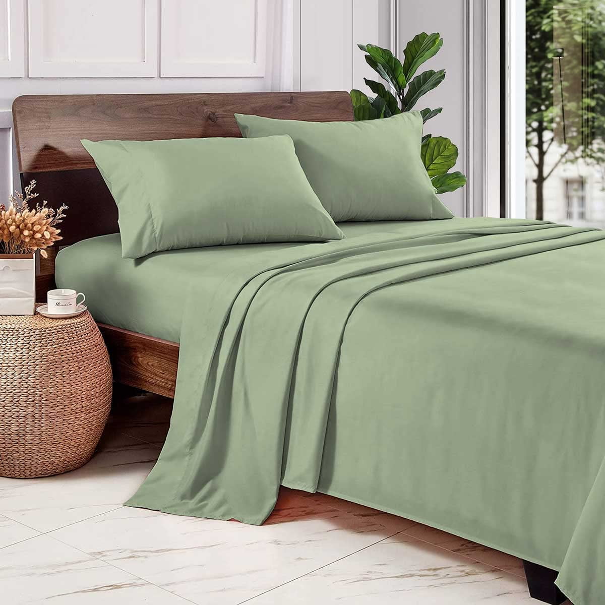 600 Thread Count 100% Long Staple Egyptian Cotton Soft Combed, 4 Piece ...