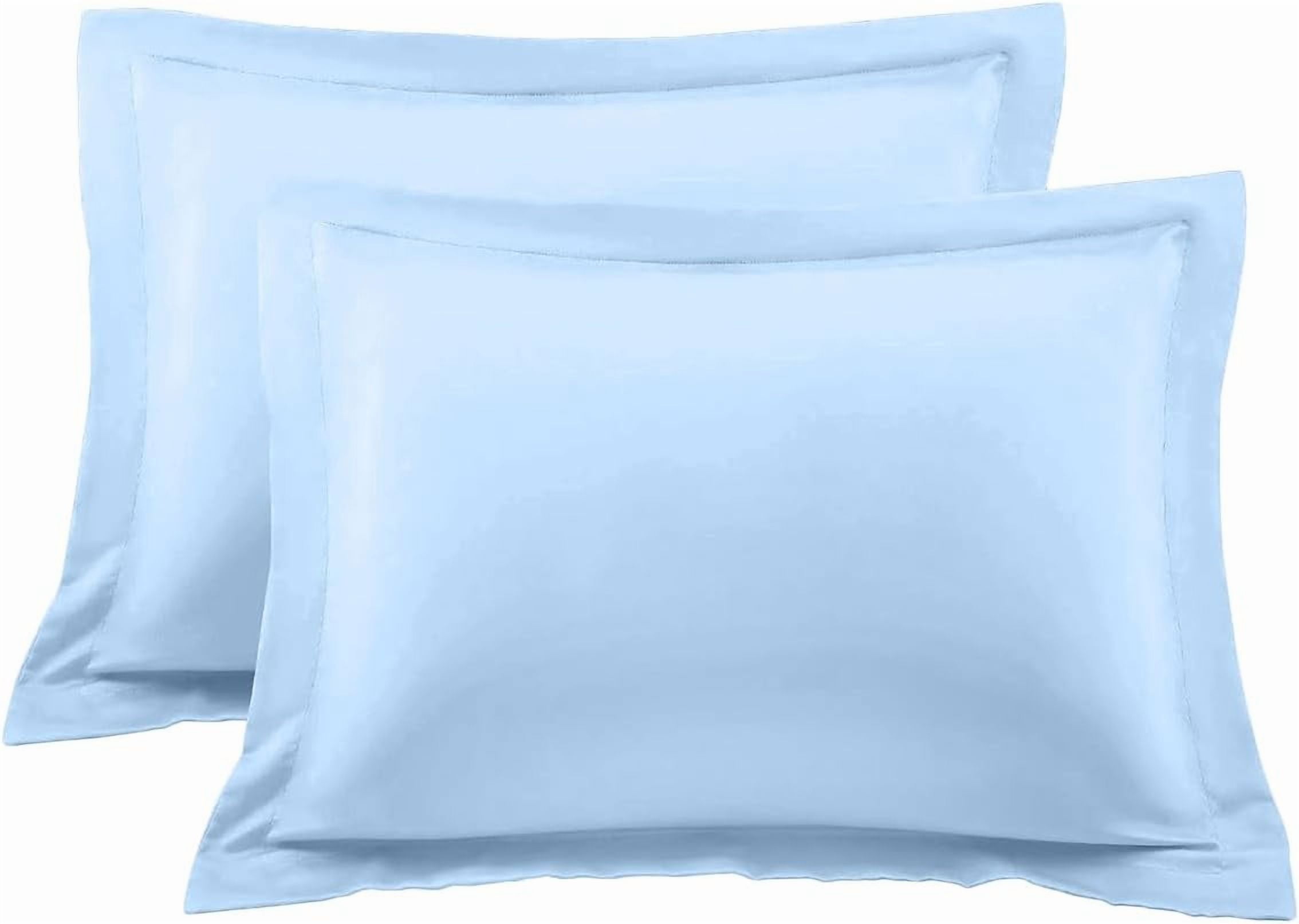 600 Thread Count Egyptian Cotton 2-Piece Pillow Sham Set with Flanged ...