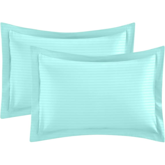 600 Thread Count Egyptian Cotton 2-Piece Pillow Sham Set with Flanged ...