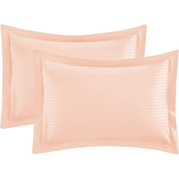 600 Thread Count Egyptian Cotton 2-Piece Pillow Sham Set with Flanged ...