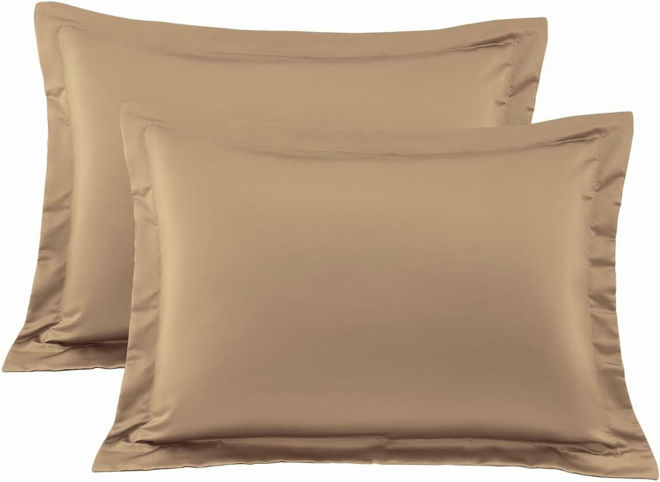 600 Thread Count Egyptian Cotton 2-Piece Pillow Sham Set with Flanged ...