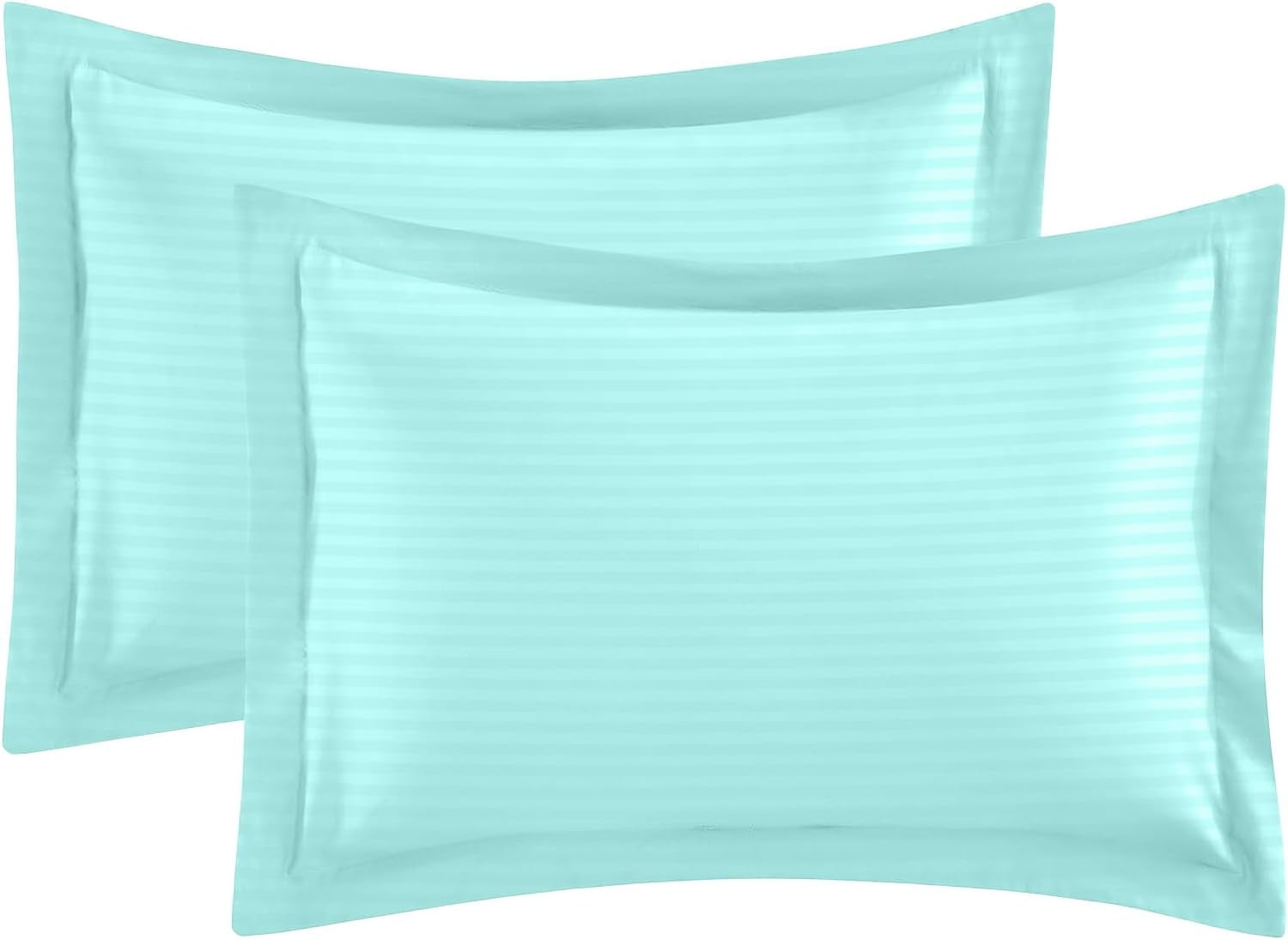 600 Thread Count Egyptian Cotton 2-Piece Pillow Sham Set with Flanged ...