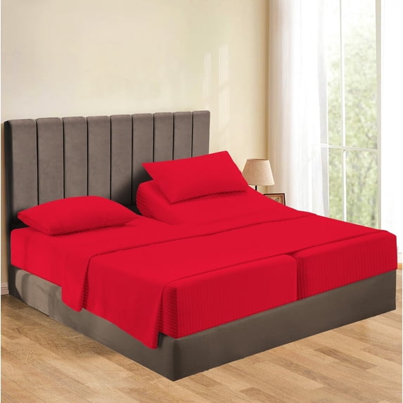 600-Thread Count Egyptian Cotton 5-Piece Split King Sheet Set, 10-12 ...