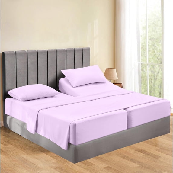 600-Thread Count Egyptian Cotton 5-Piece Split Queen Sheet Set, 10-12 ...