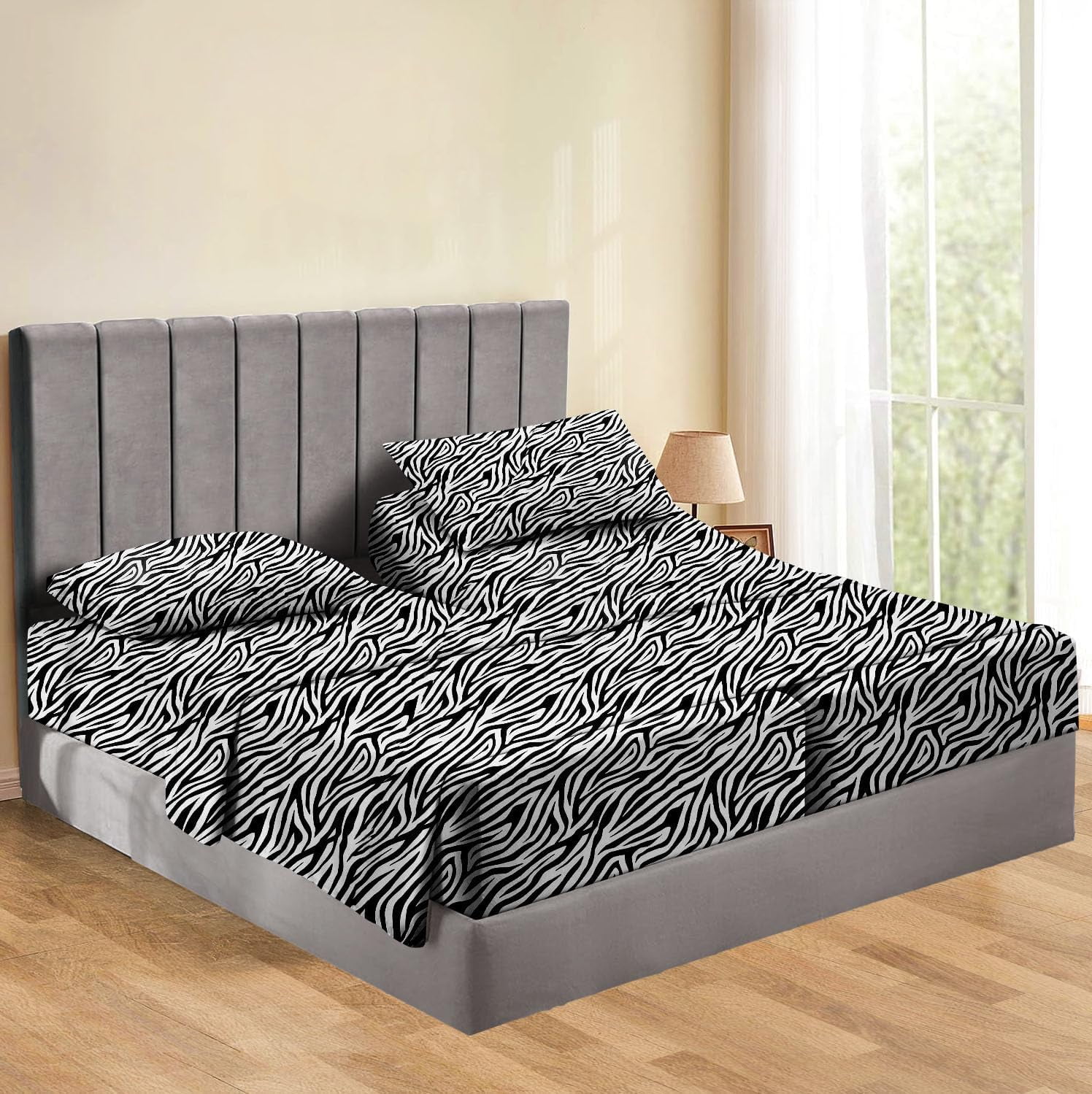 600-Thread Count Egyptian Cotton 5-Piece Split Queen Sheet Set, 7-9 ...