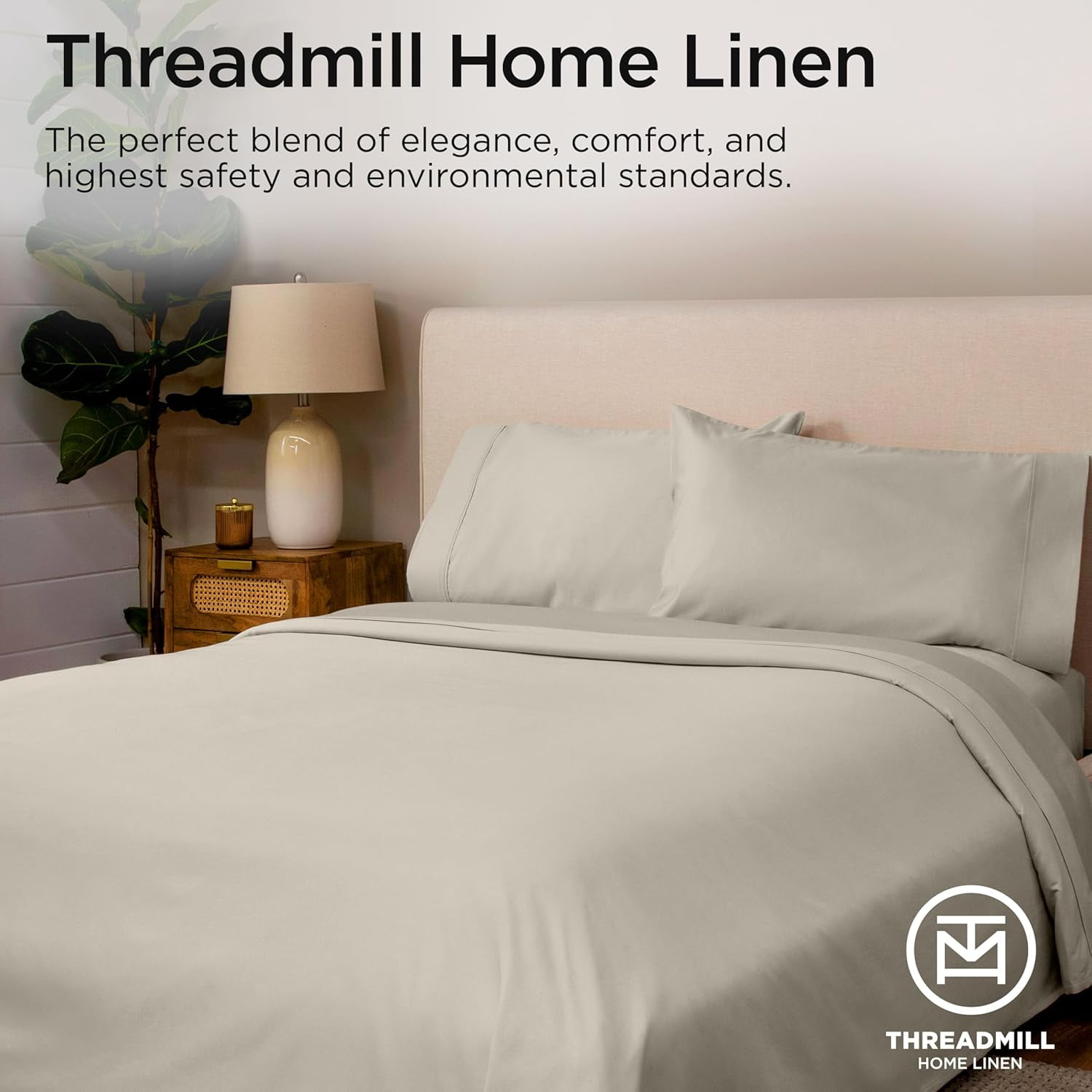 600 Thread Count Twin Bed Sheets Set with 15" Deep Pocket and Sateen ...