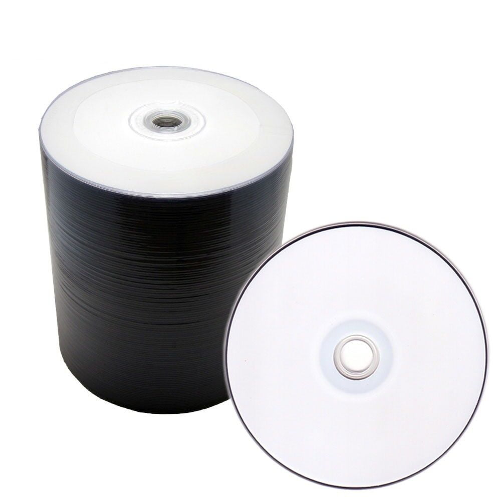 600 White Inkjet Printable Blank DVD-R DVDR 16X Disc - Walmart.com