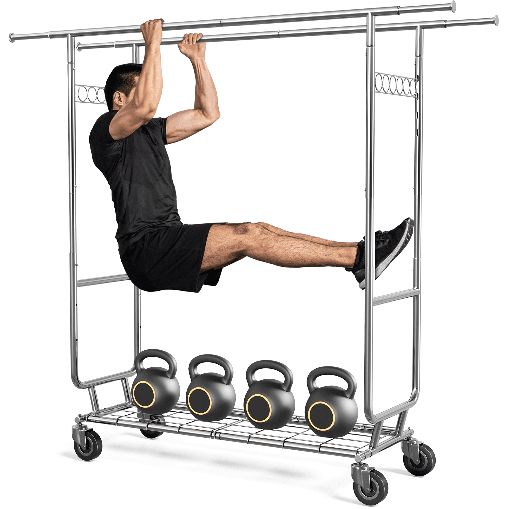 600 lbs Heavy Duty Clothes Rack, Commercial Grade Portable Adjustable ...