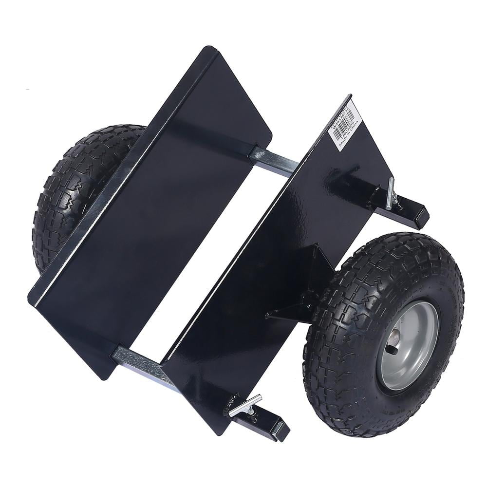 600 lbs. Heavy Duty Panel Dolly with 2 10 in. Pneumatic Wheels, Black ...