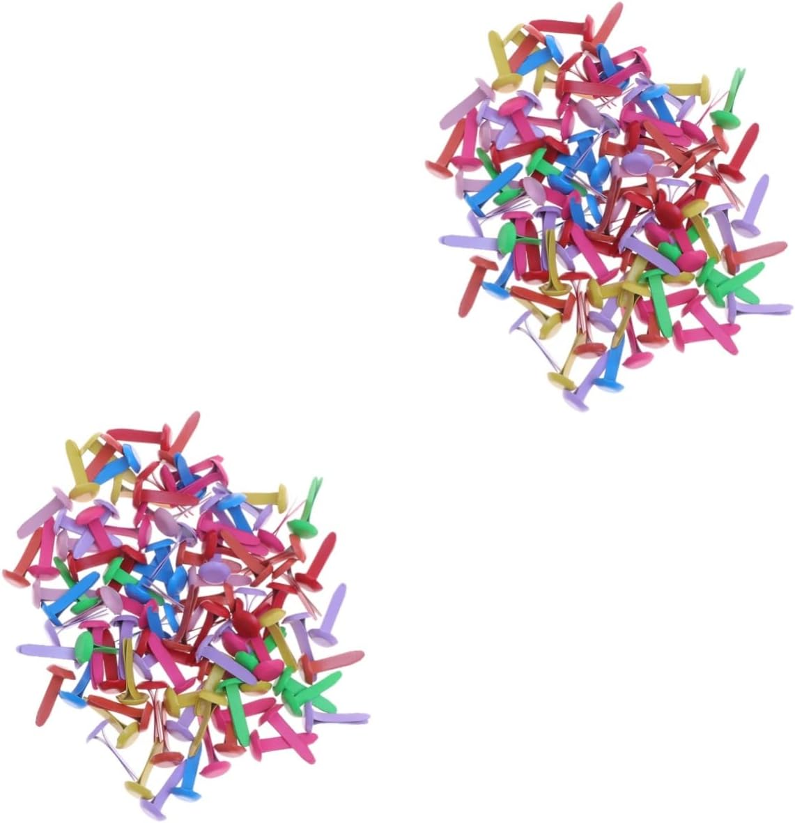 600 pcs OffiStamping Pastel and Round Two-Legged Tacks Stationery Alloy ...