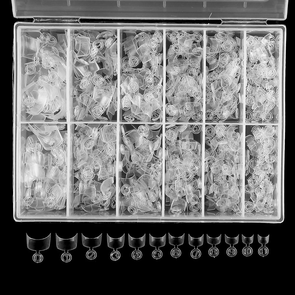 600 pcs Short Nail Tips Short Oval Half Cover False Nail Tips 12 Sizes ... 600 pcs Short Nail Tips Short Oval Half Cover False Nail Tips 12 Sizes ...