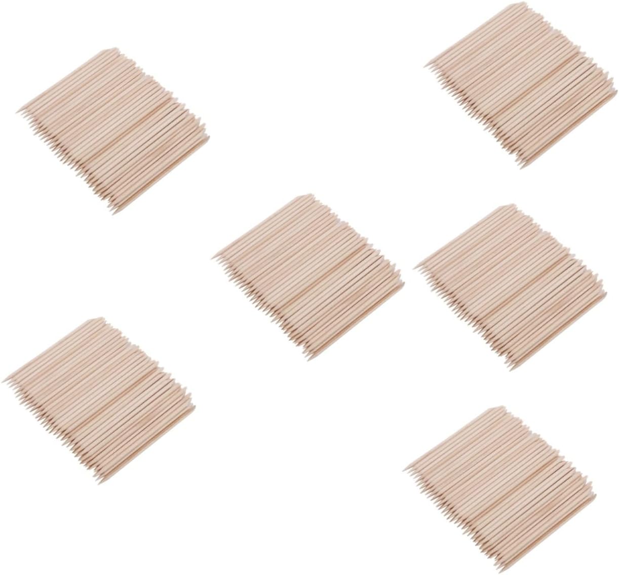 600 pcs Wood Cuticle Pusher Bulk Orange Wood Stick Nails Wooden Cuticle Pusher Bamboo Orange ...