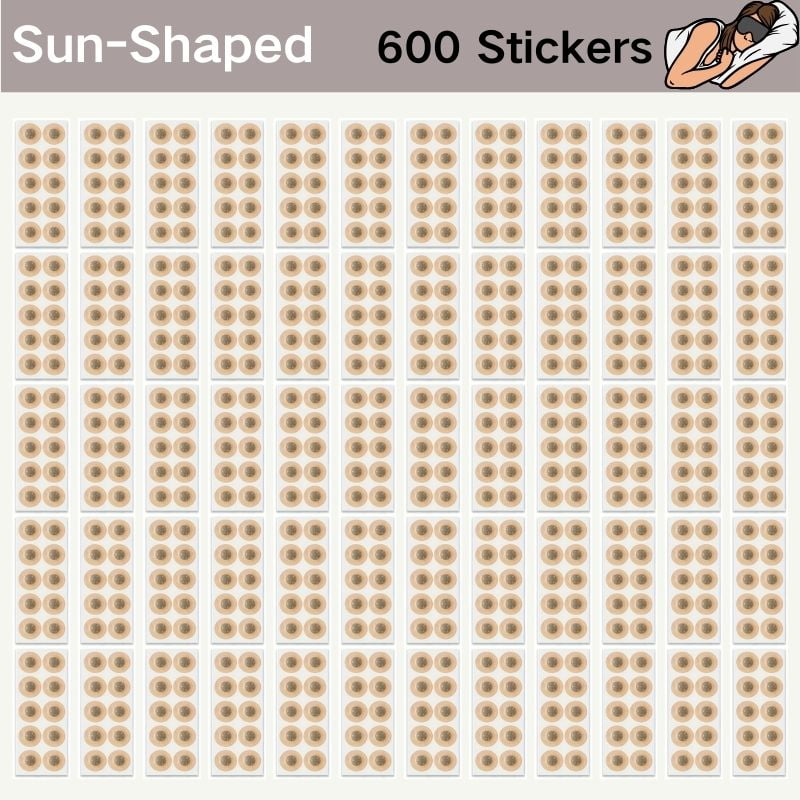 600 tablets【Sun-Shaped 】Nasal Dilator Stickers, Nose Strips, Nasal Tape ...