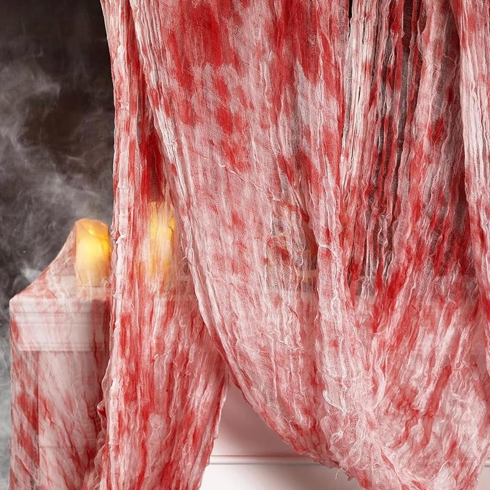 600" x 85" Creepy Halloween Cloth - Black Spooky Fabric - Large Creepy ...