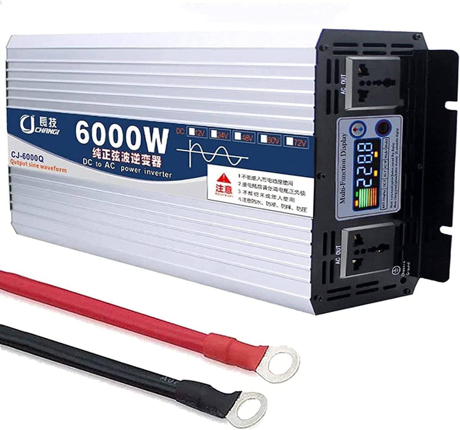 6000 7000 8000 Watt Peak Power Pure Sine Wave Inverter 12V 24V 48V 60V ...