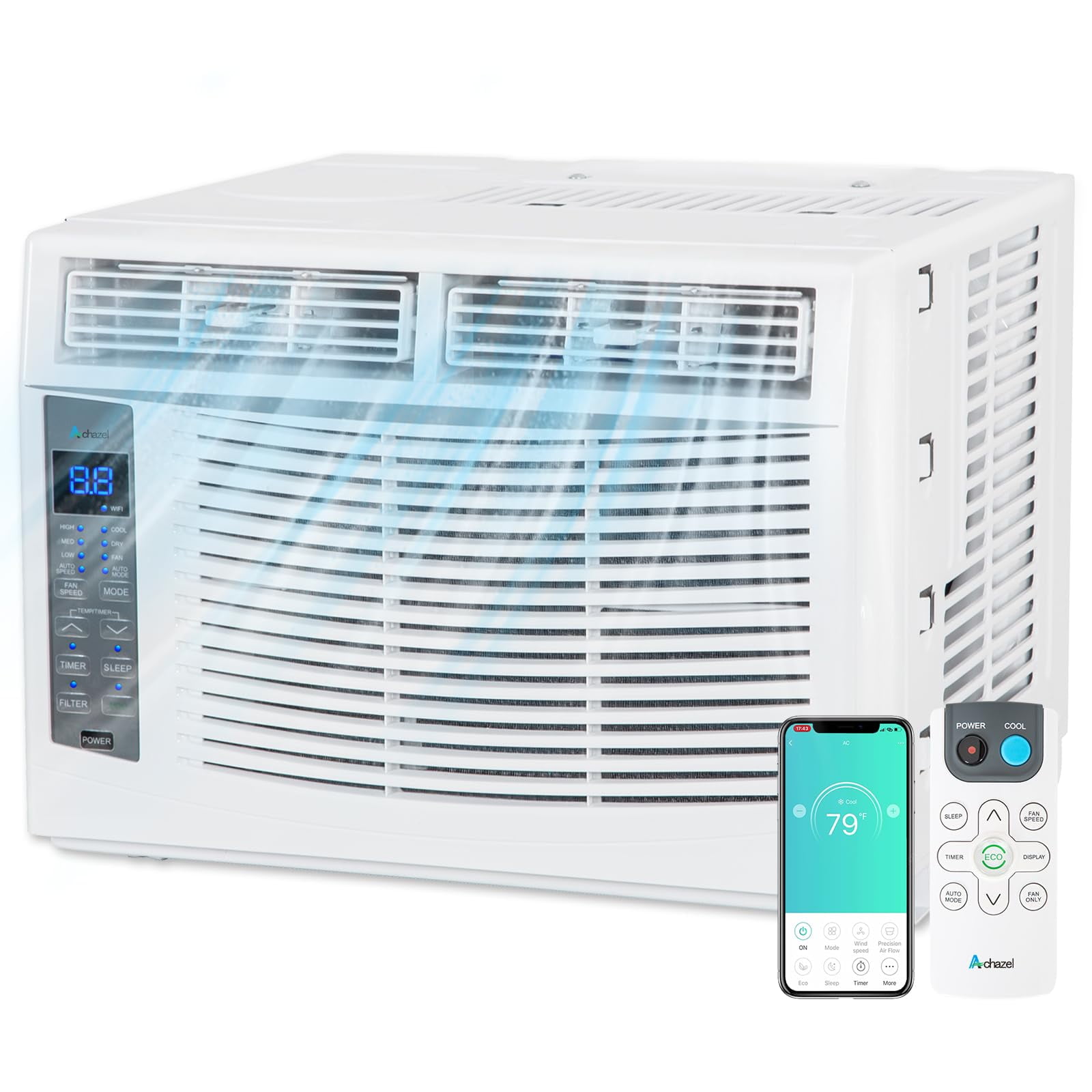 6000 BTU WiFi Smart Window Air Conditioner with Remote, Energy ...