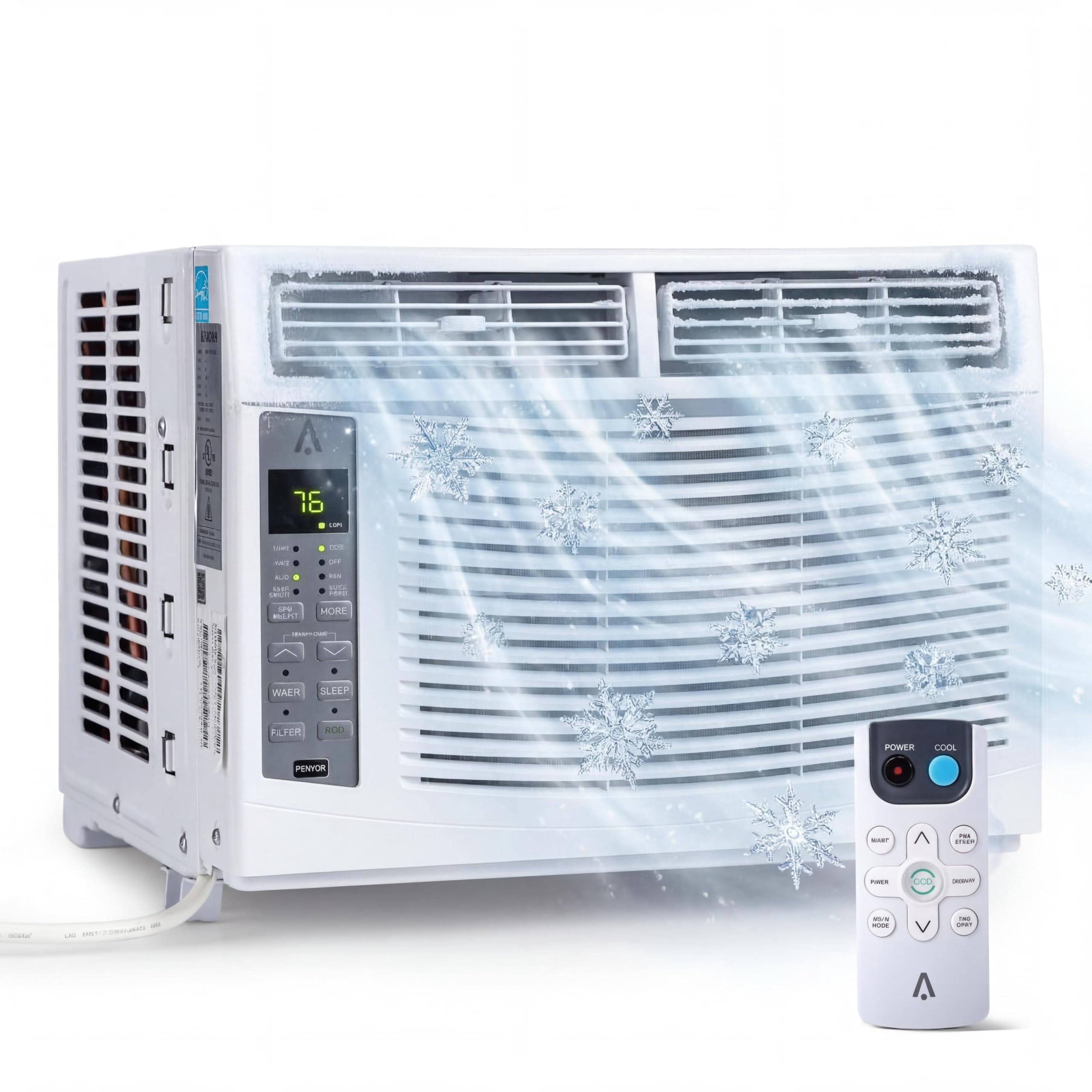 6000 BTU Window AC Unit, Air Conditioner, 115V, Cools 350 Sq. Ft, WiFi ...