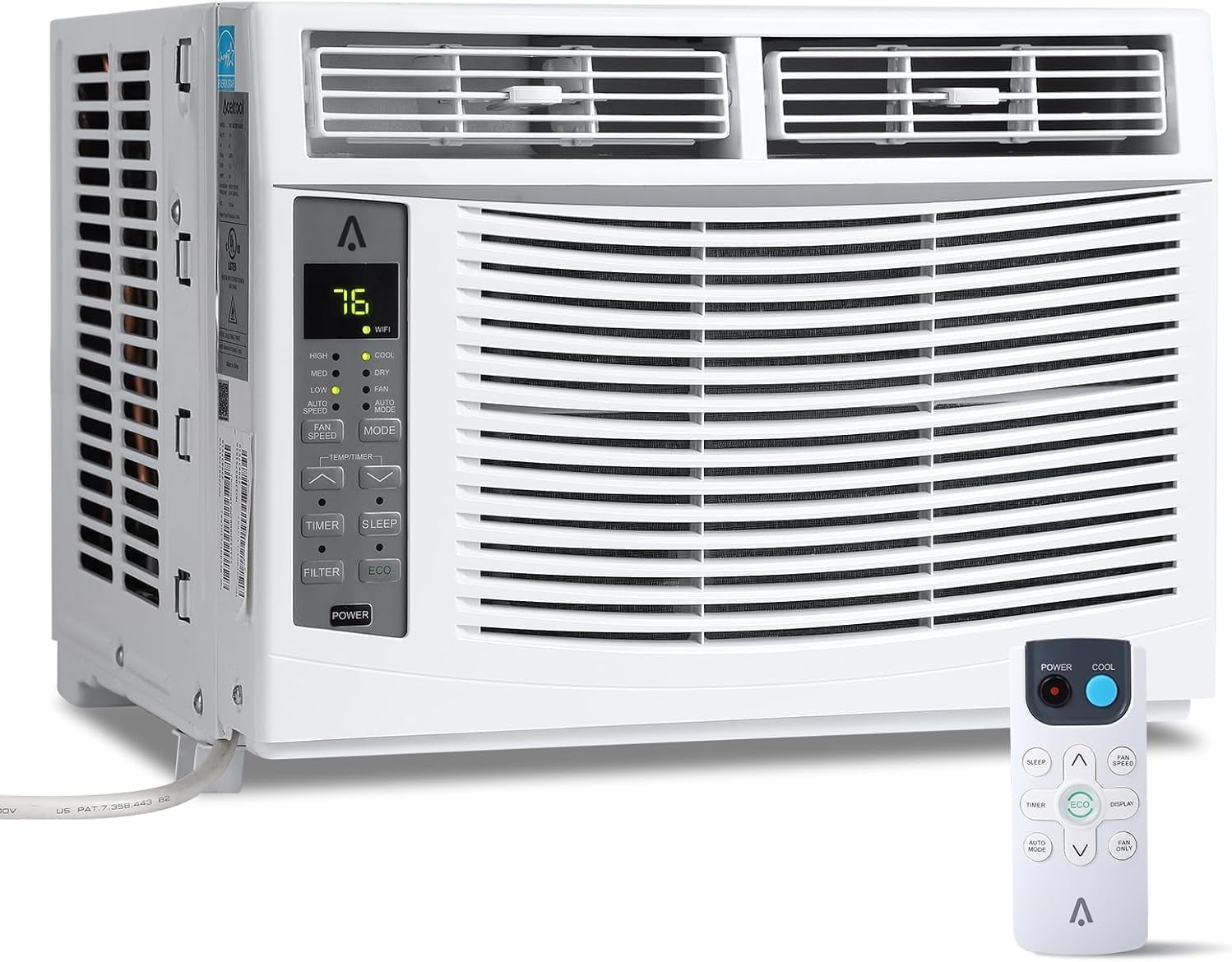 6000 BTU Window Air Conditioner with WiFi, Silent Indoor Window Air ...
