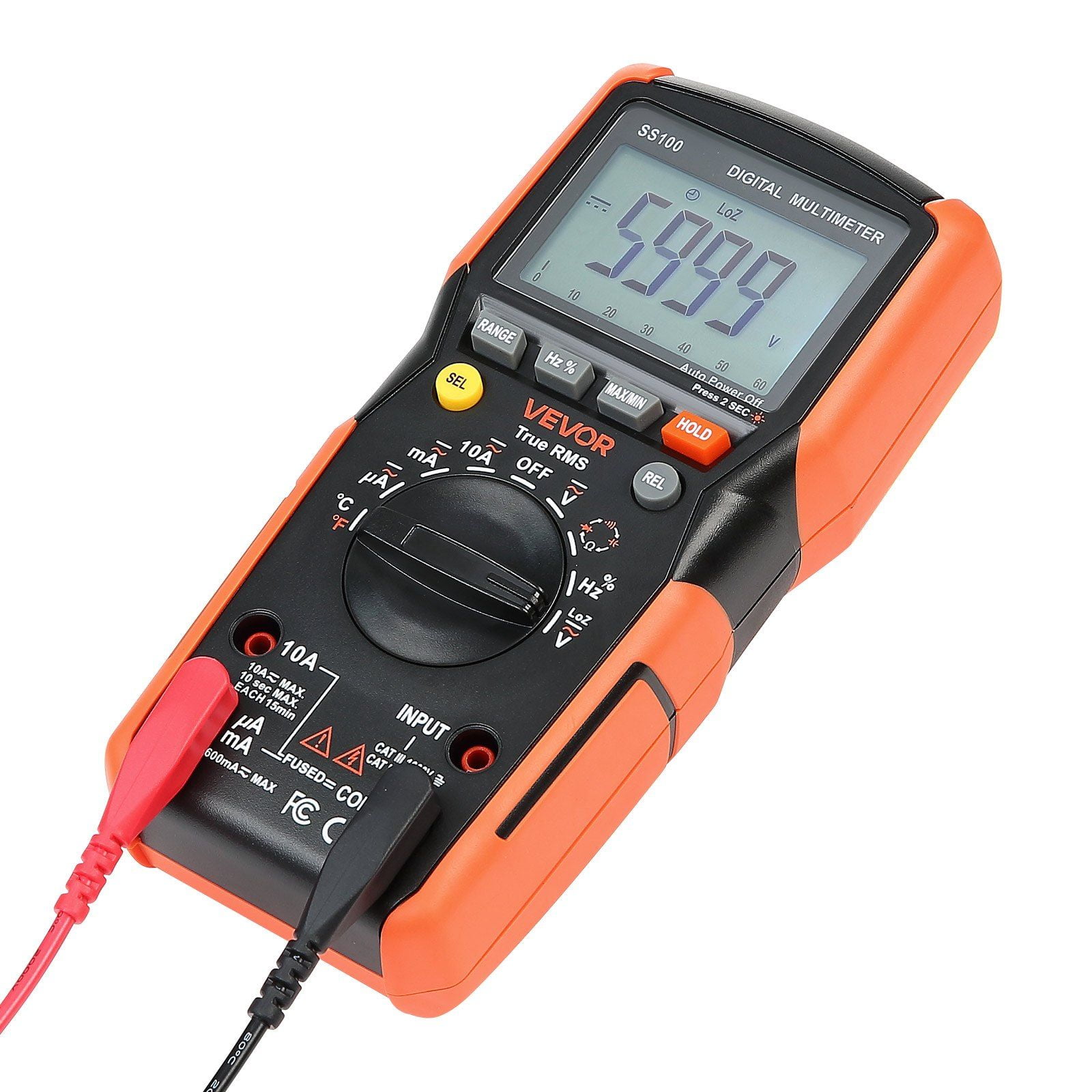 6000-Count Digital Multimeter - Auto-Ranging Voltmeter Ammeter for AC ...