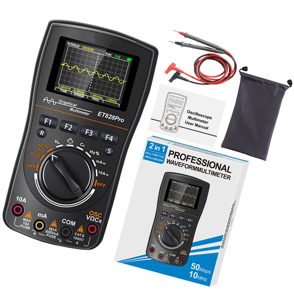 6000 Counts Digital Multimeter with Built In Oscilloscope 2.4 Inch ...