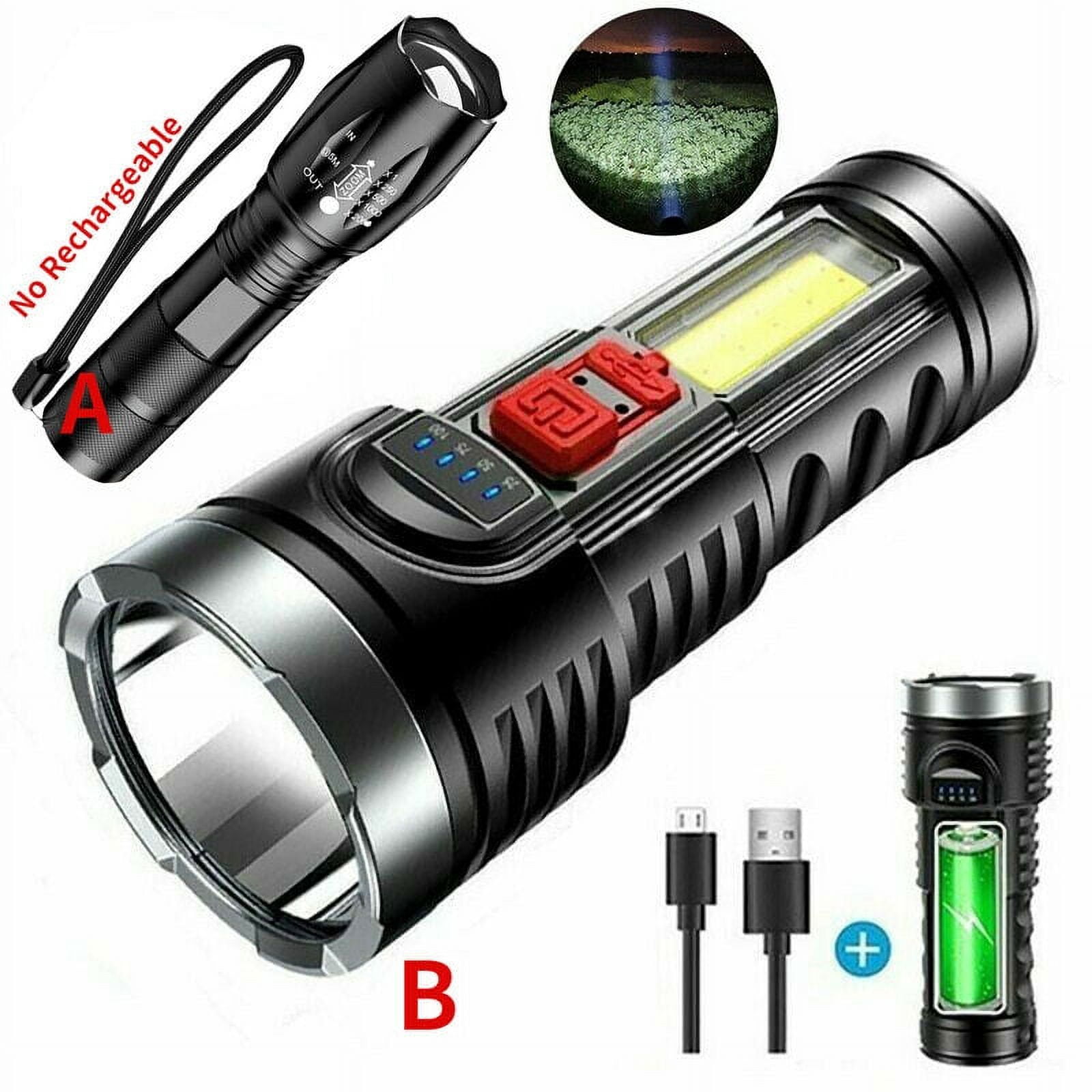 6000 Lumens Powerful Flashlight,Rechargeable Waterproof Searchlight ...