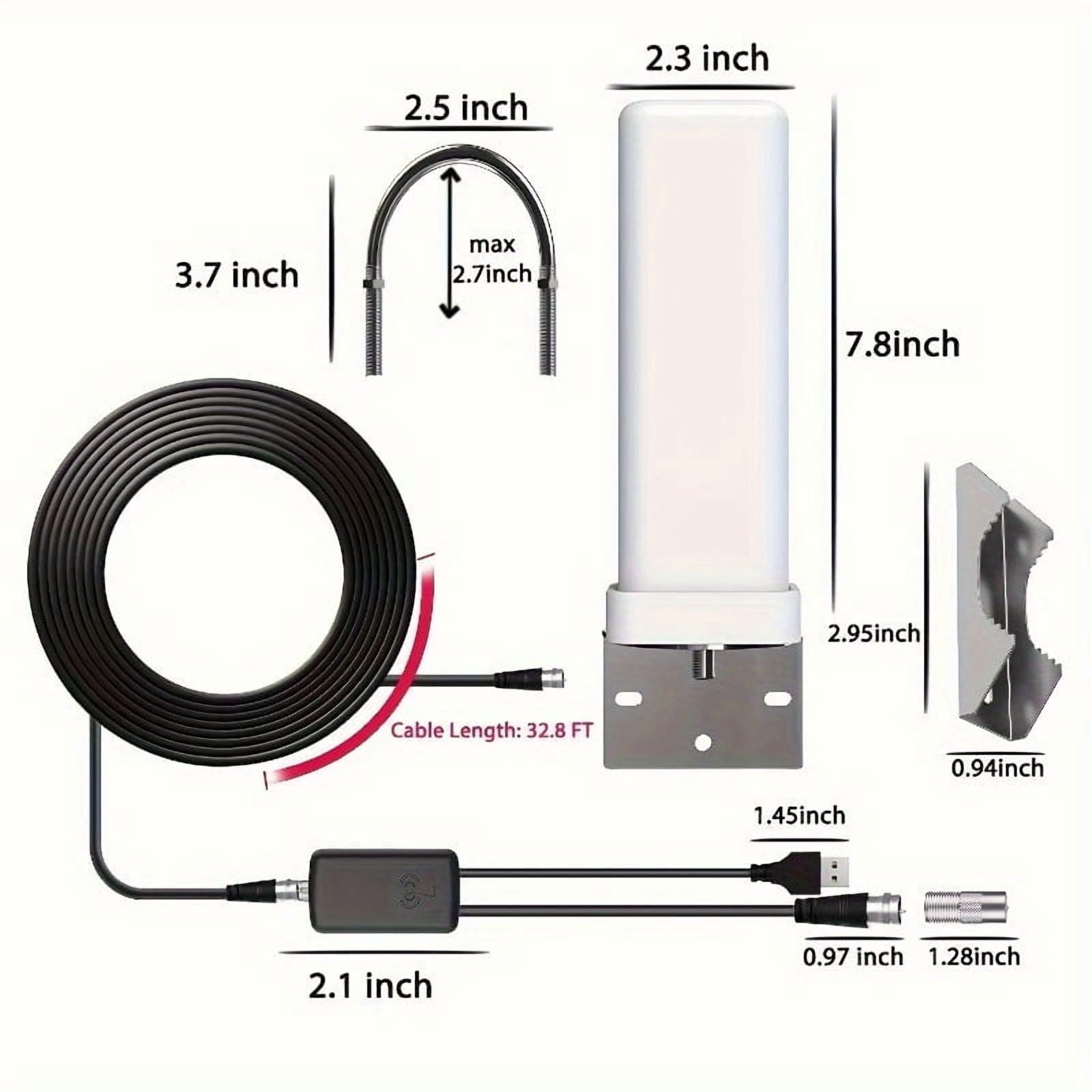 6000 Miles HDTV 1080P Outdoor HD 4K Digital TV Antenna 360° Signal ...