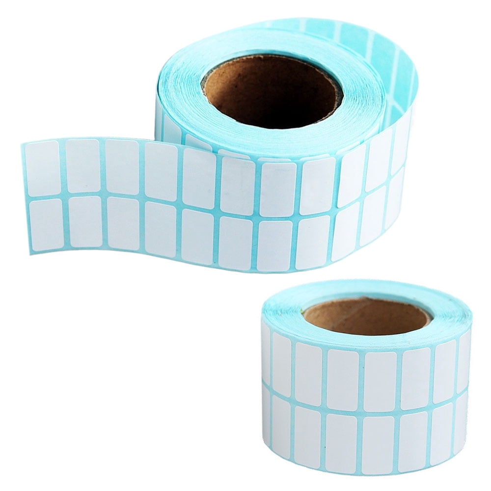 6000 Pcs White Square Stickers, 10x20mm(0.39x0.79in) Label Sticker ...