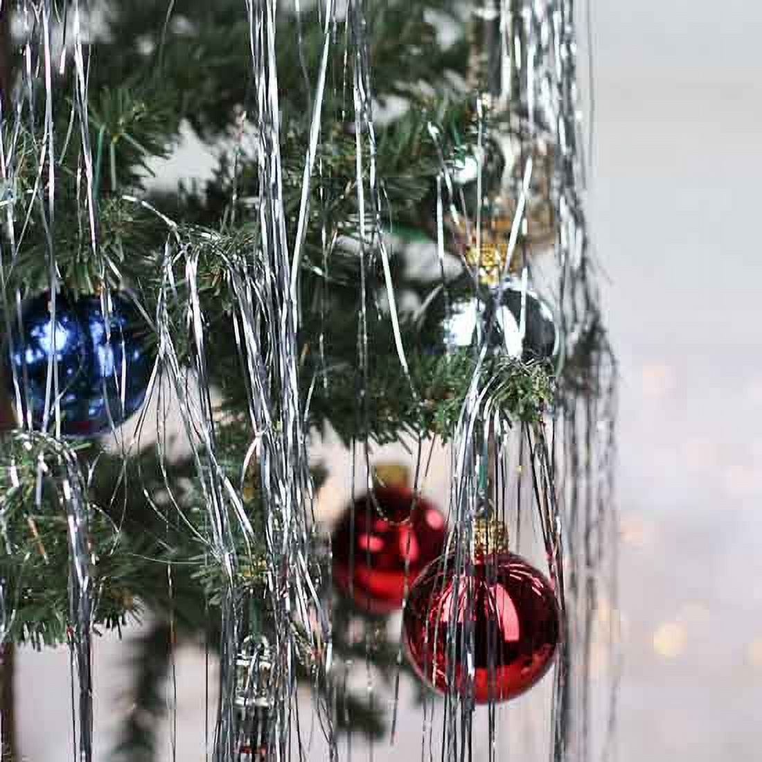 6000 Retro Inspired Silver Metallic Tinsel Strands - Add Sparkle and ...