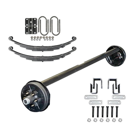6000 lb Single Axle TK Trailer Kit with Suspension - 6k Capacity (Drop ...