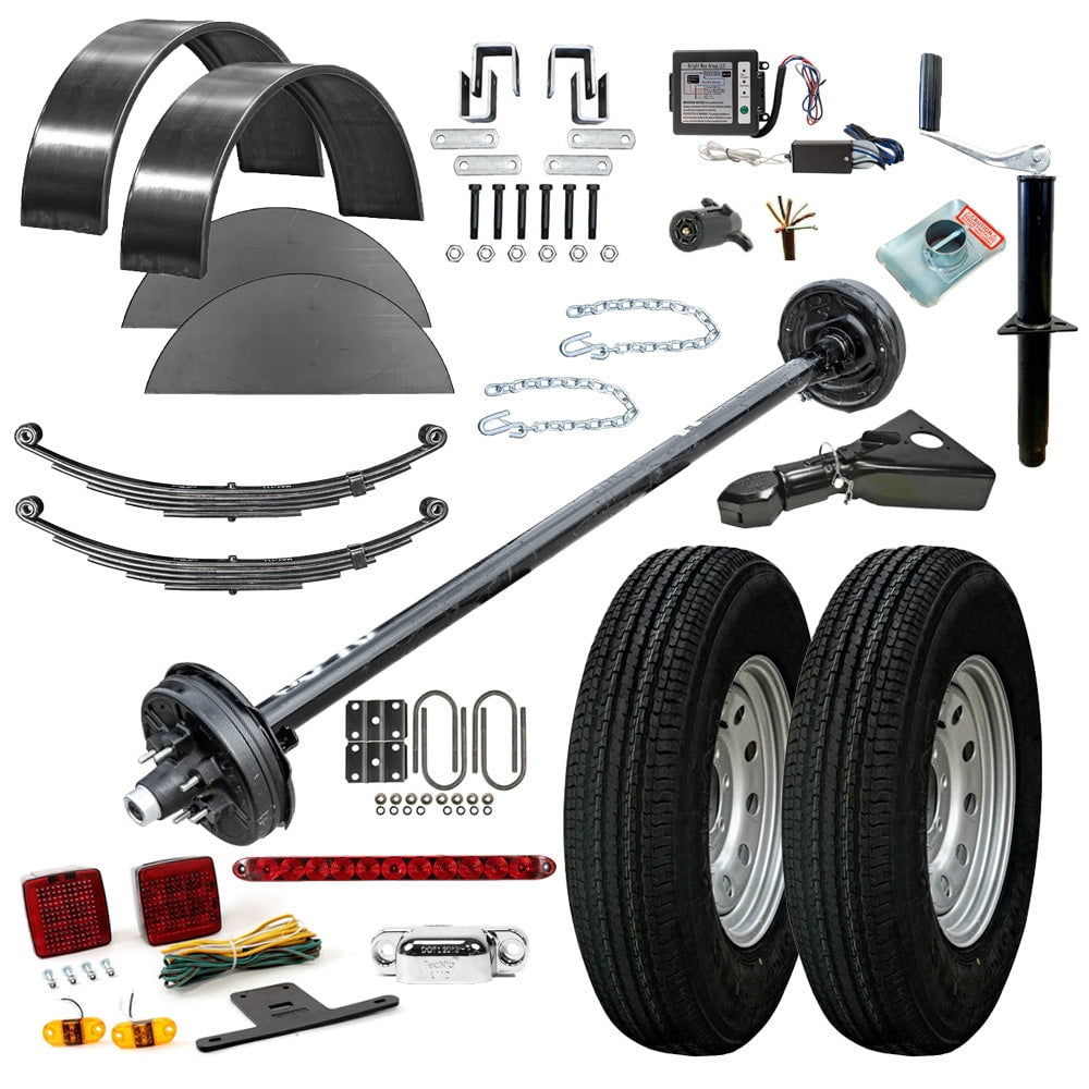 6000 lb TK Single Axle Trailer Parts Kit - 6K Capacity Heavy Duty ...