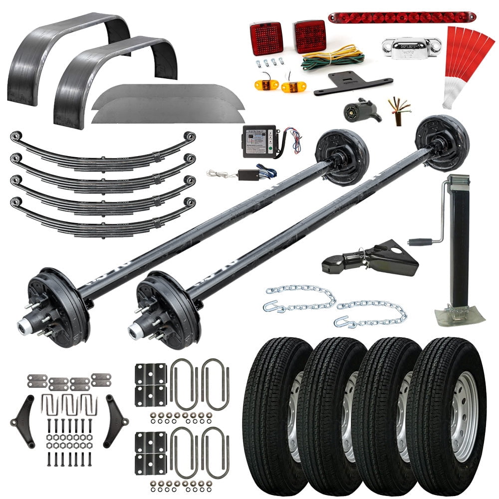 6000 lb TK Tandem Axle Trailer Parts Kit - 12K Capacity Heavy Duty ...