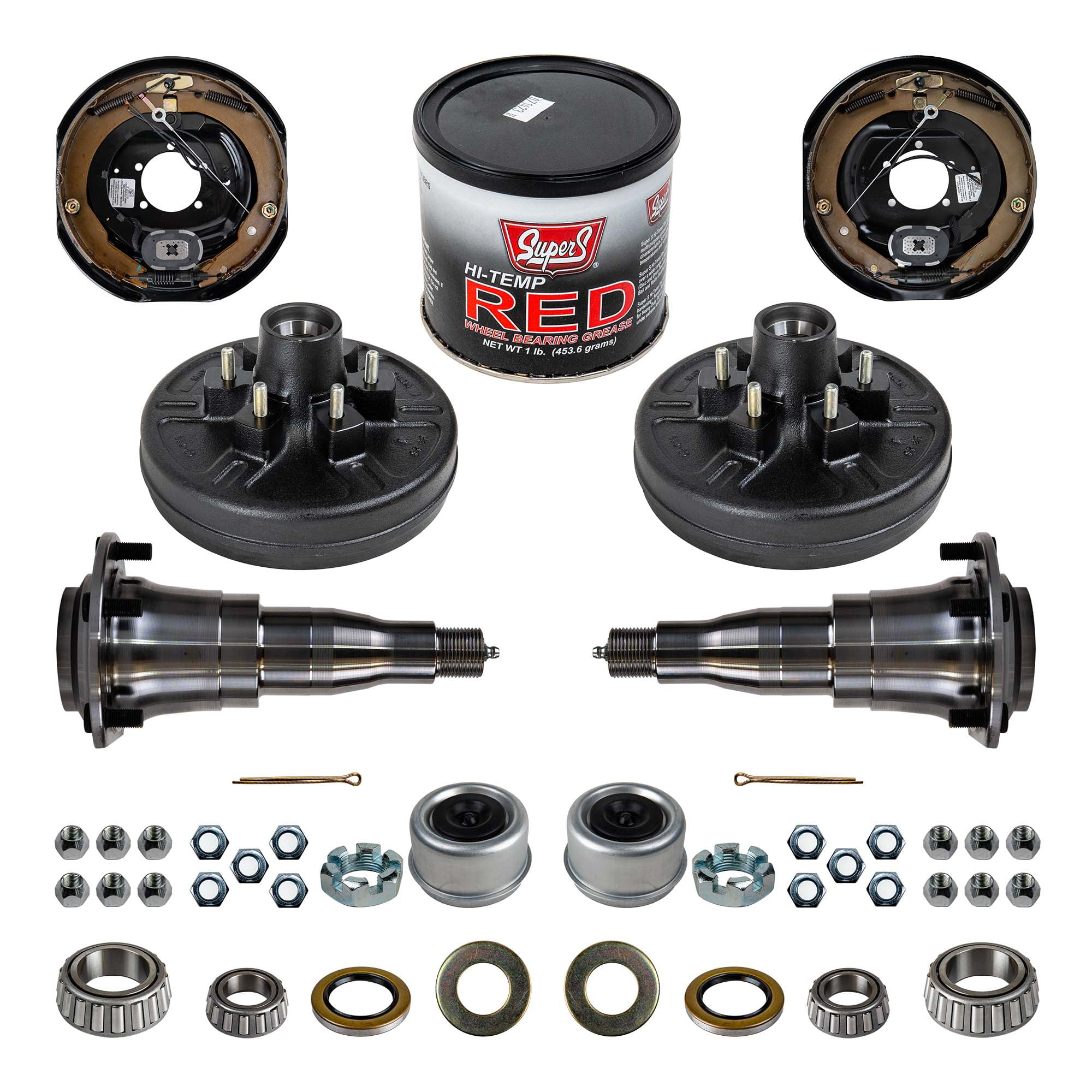 6000 lb Weld Your Own Trailer Brake Axle Kit (#42 Spindle with Flange ...